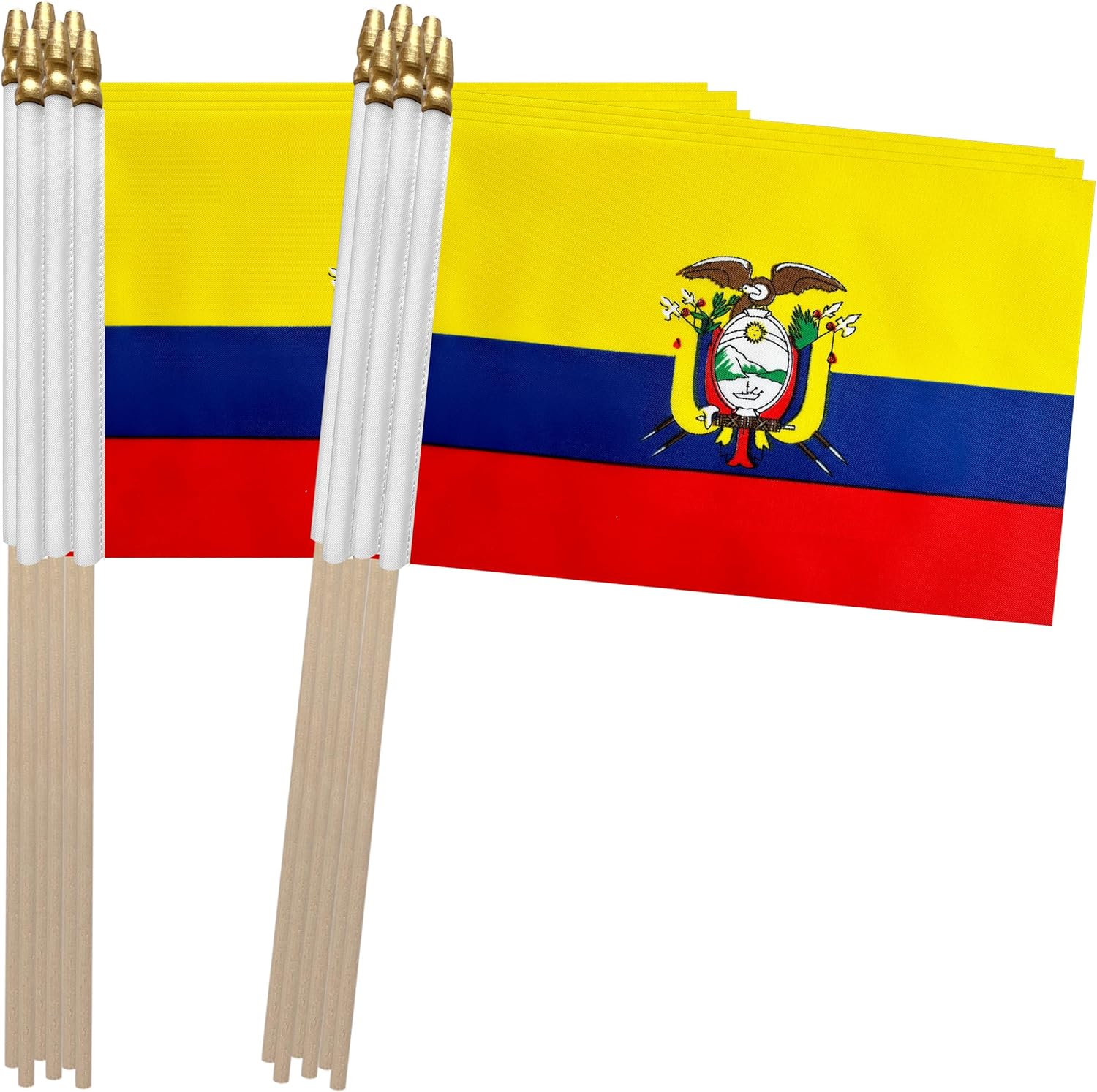 Amazon.com: TSMD Banderas de mano pequeñas ecuatorianas, 5 x 8 pulgadas ...