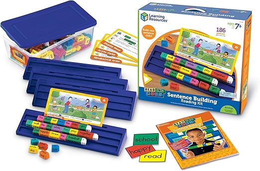 Learning Resources Reading Rods Sentence Building Reading Kit : Amazon ...