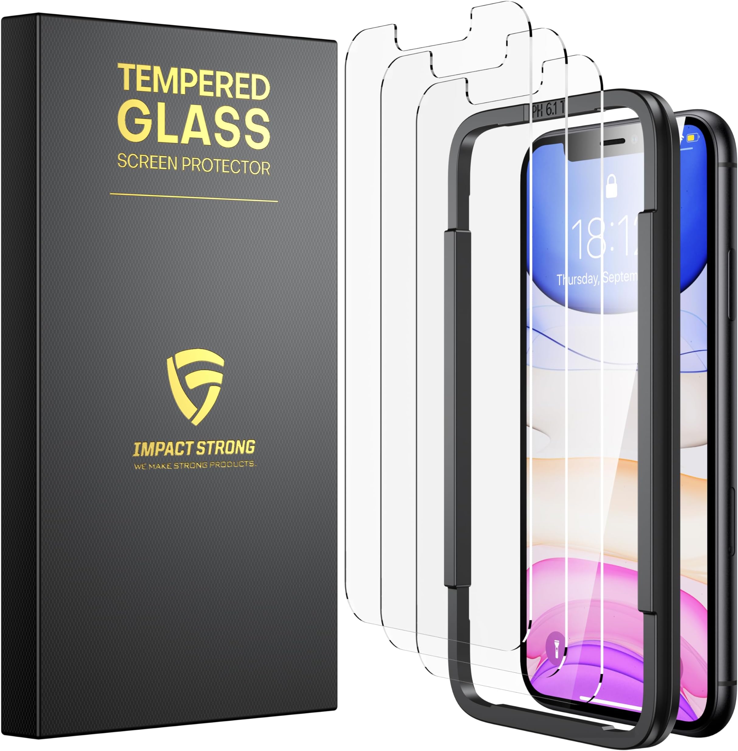Amazon.com: ImpactStrong Shatterproof Tempered Glass Screen Protector ...