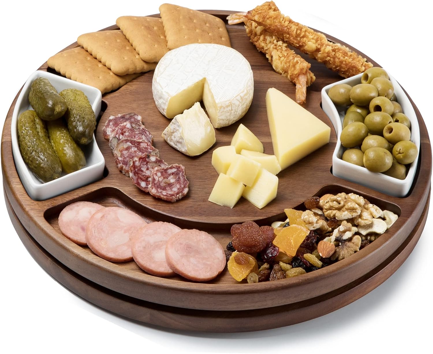 Shanik Round Shaped Cheese Board, Charcuterie Board Set Made from ...