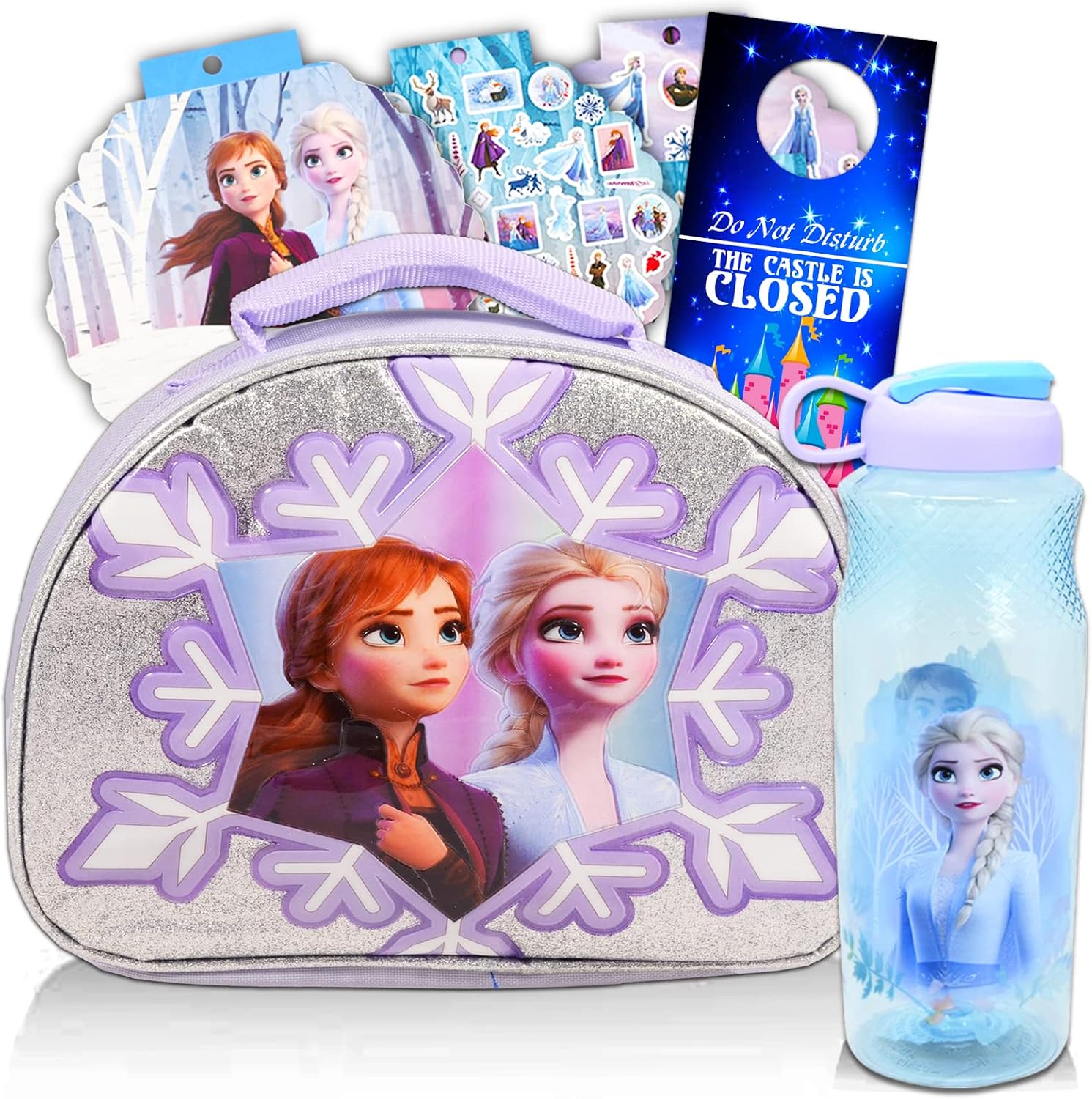 Amazon.com: Classic Disney Frozen Anna And Elsa Lunch Bag Set For ...