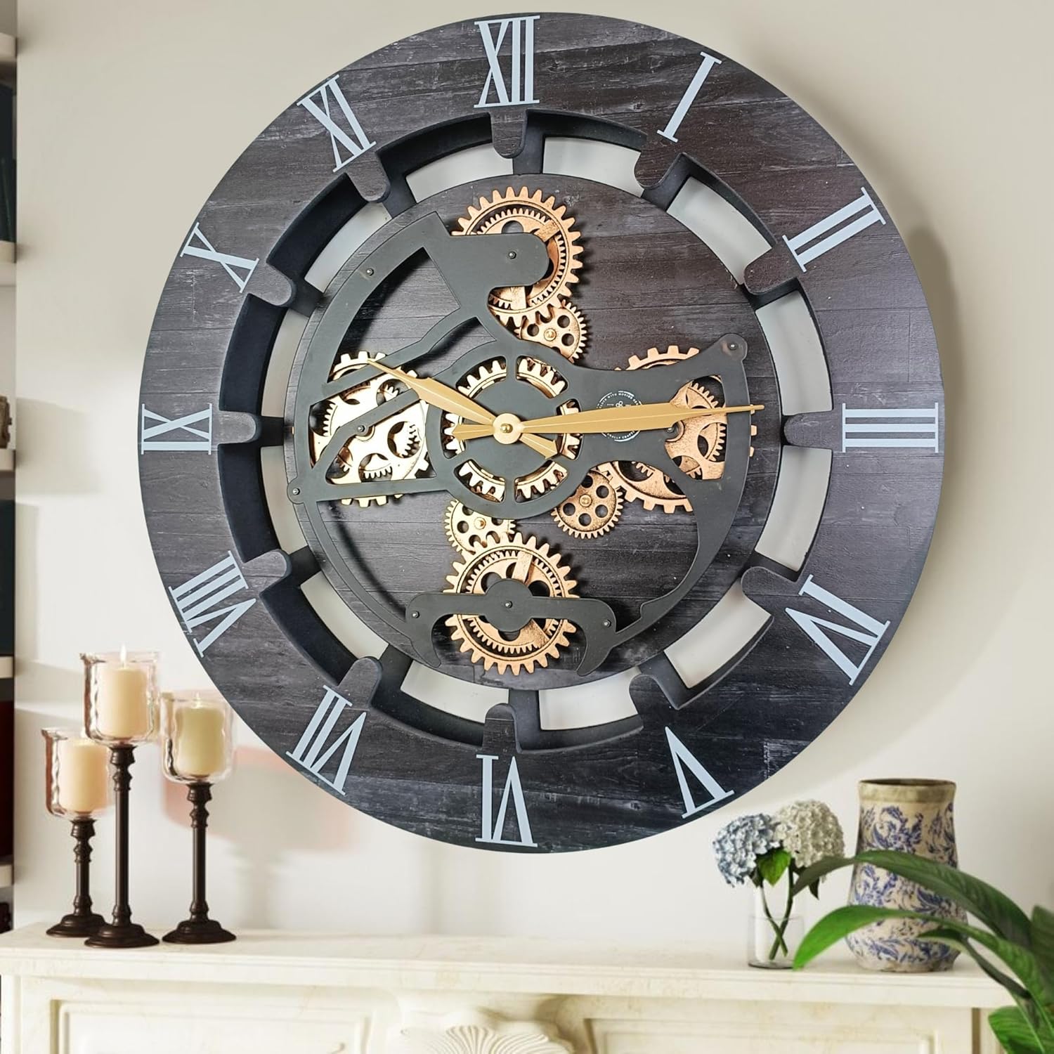 Amazon.com: THE GEARS CLOCK Wall Clock with Real Moving Gears Canada ...