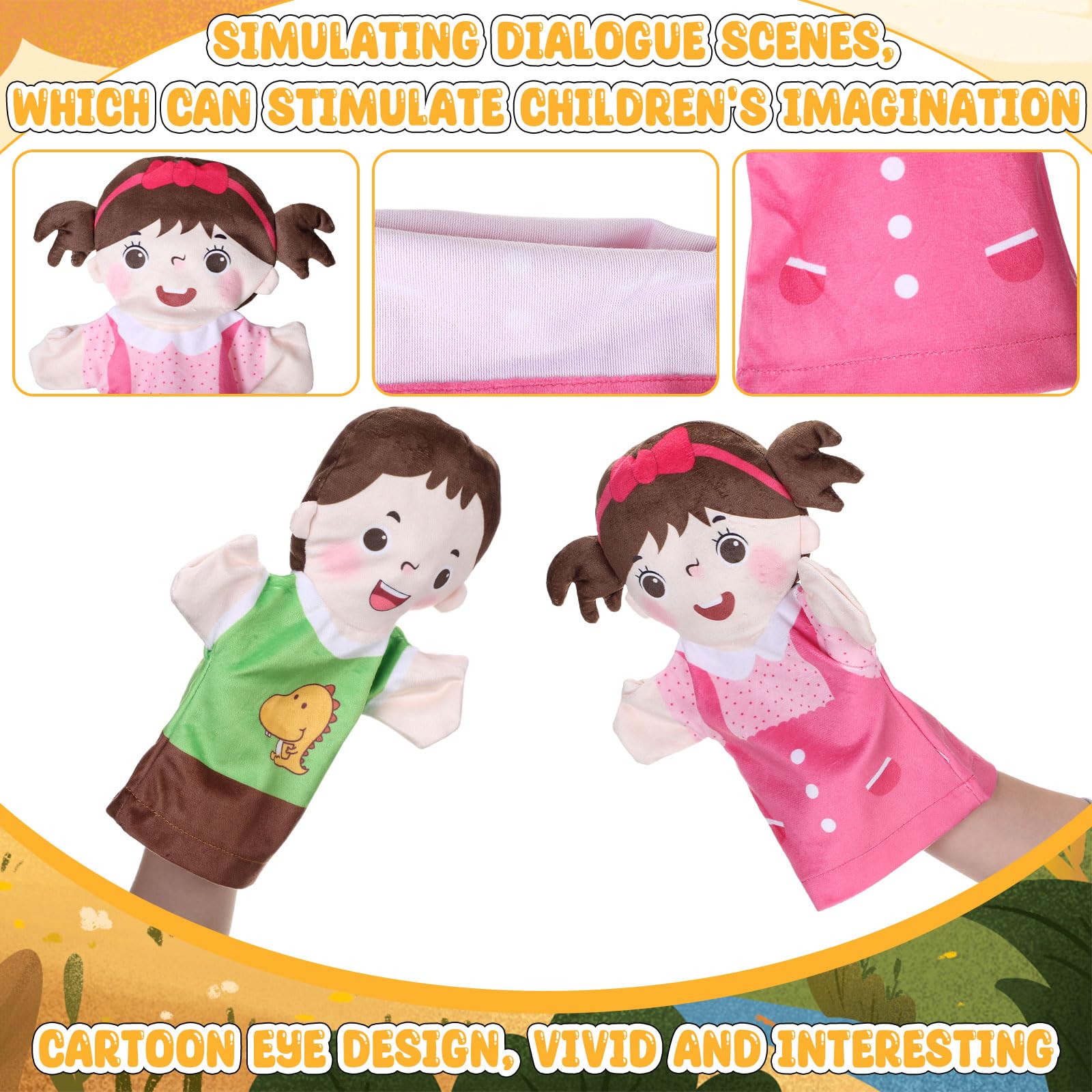 Snapklik.com : Lenwen 6 Pcs Family Hand Puppet Set Family Members ...