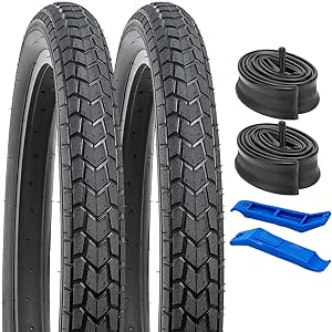 Amazon | YunSCM 2本セット,20 2.1 タイヤ,20x2.10 54-406 自転車タイヤ + 20x1.75/2.25 チューブ 肉厚 米式バルブ32mm +タイヤレバー ...