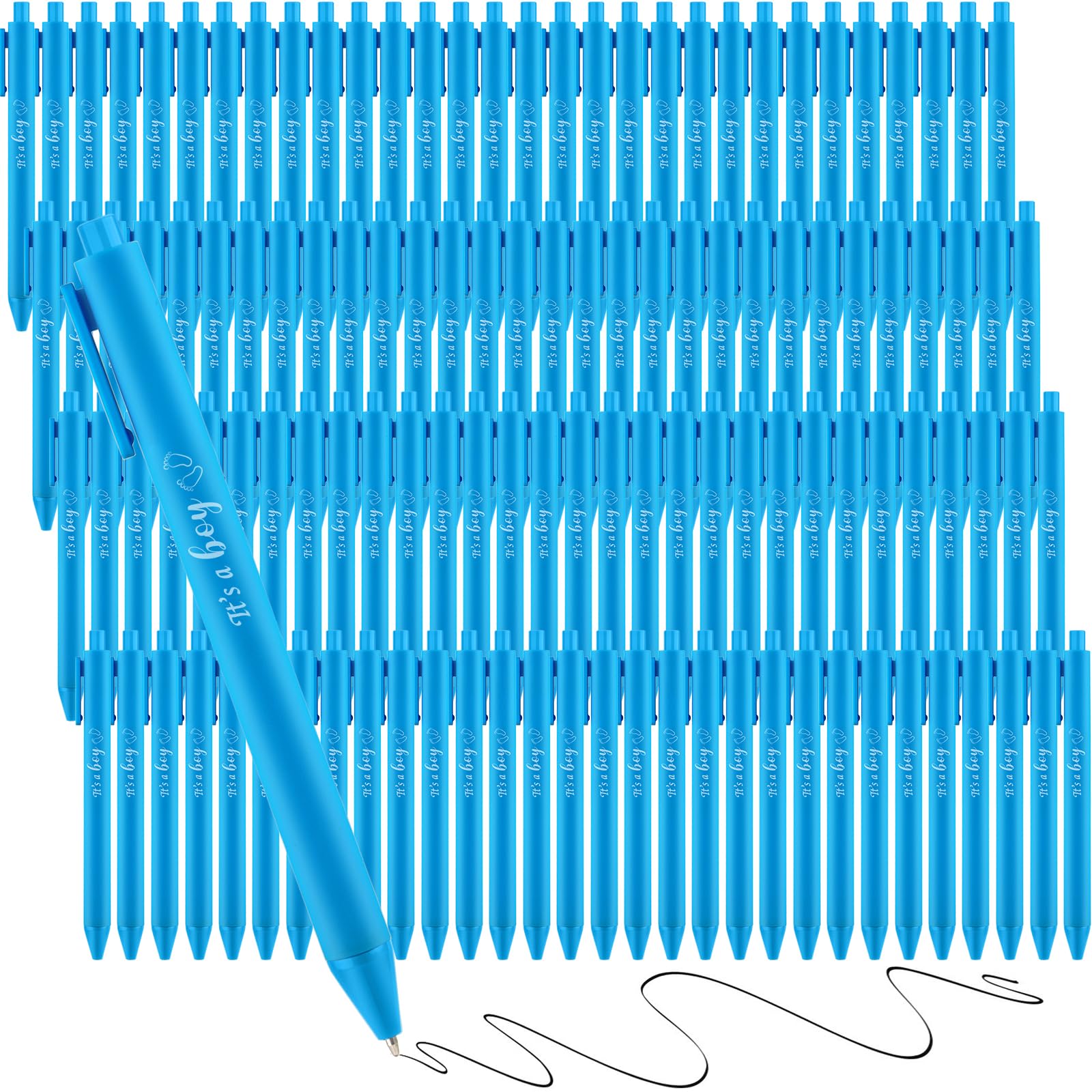 Amazon.com : 120 Pcs Baby Shower Ballpoint Pen Blue Baby Shower Pen ...