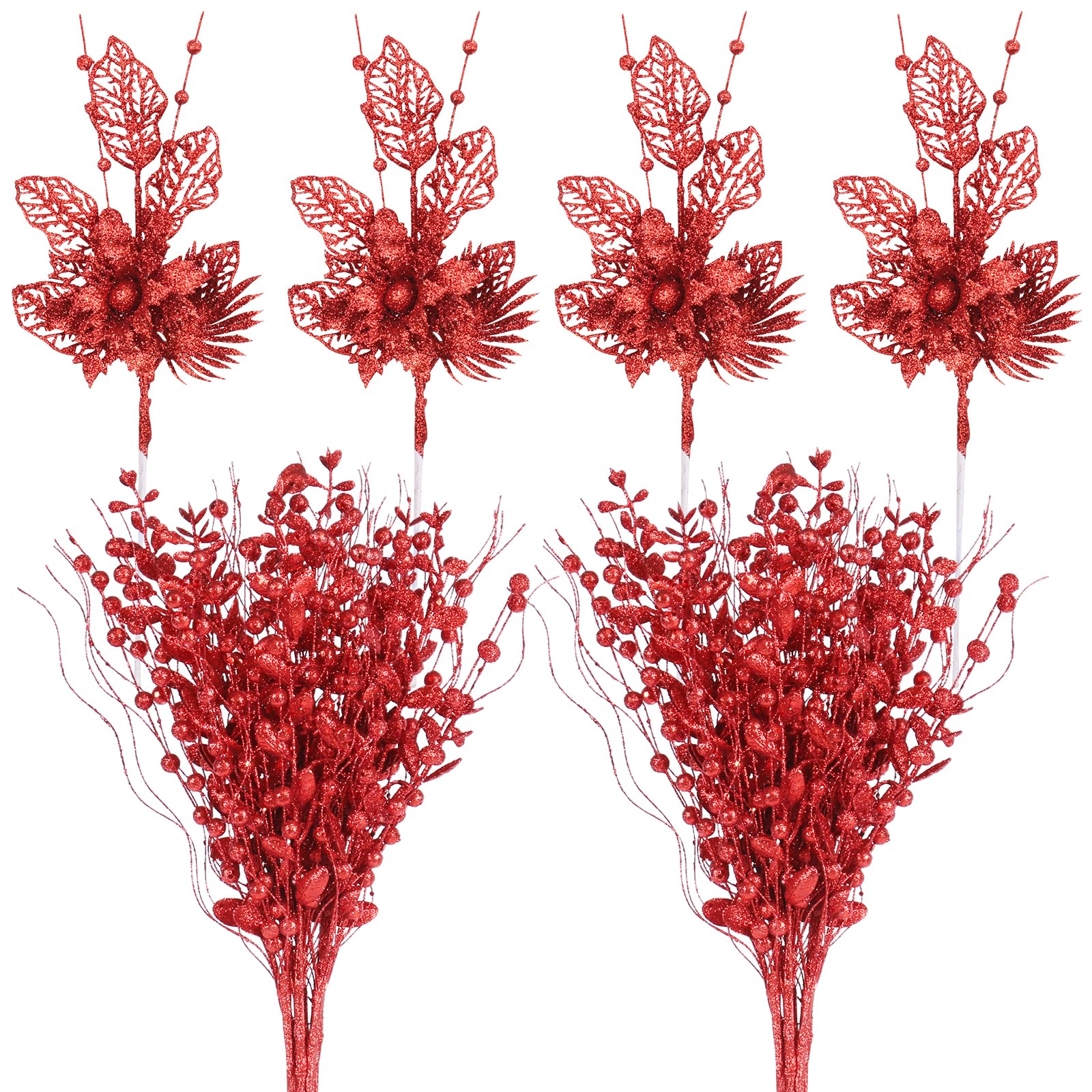 Amazon.com: SY Super Bang 20 Pack Christmas Tree Decorations, Red ...