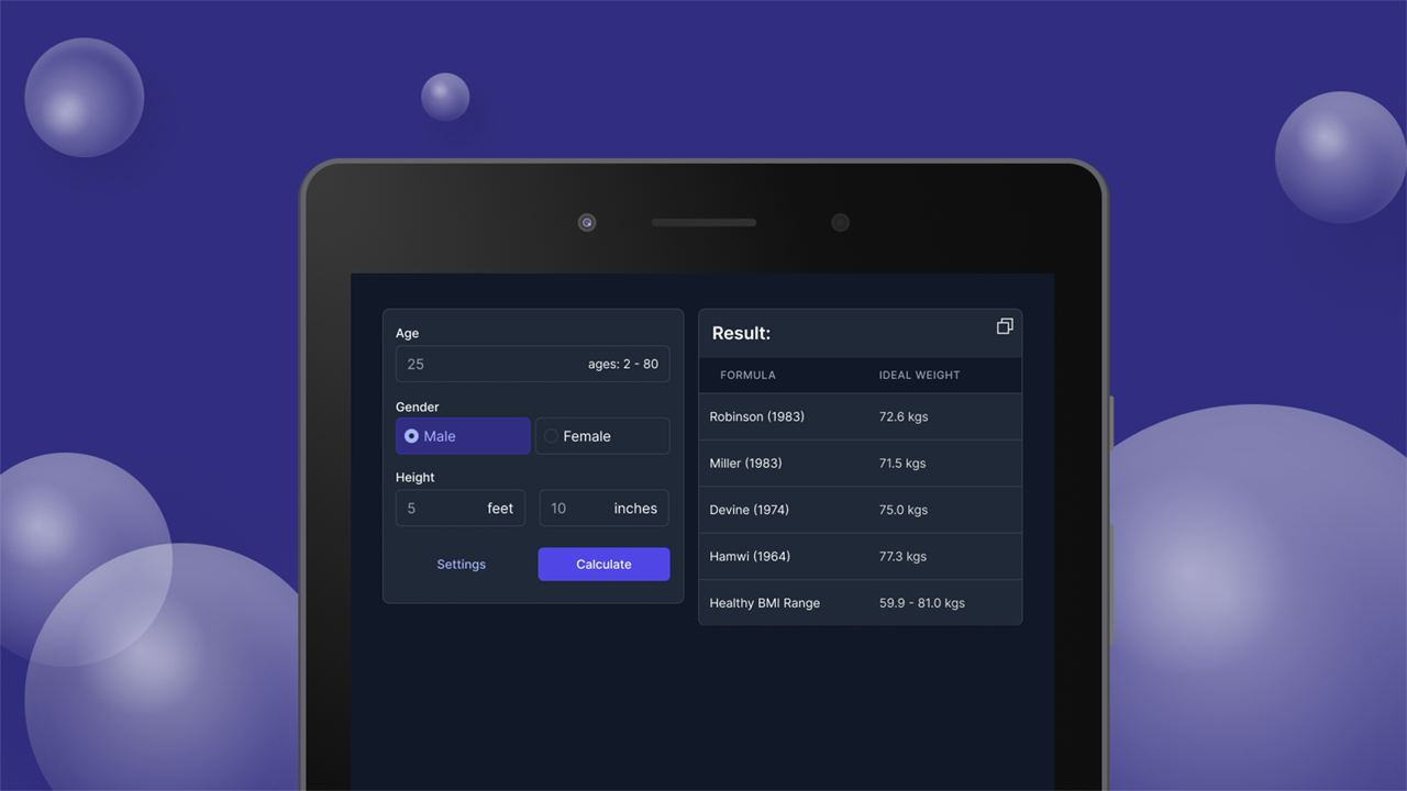 Ideal Weight Calculator - App on Amazon Appstore