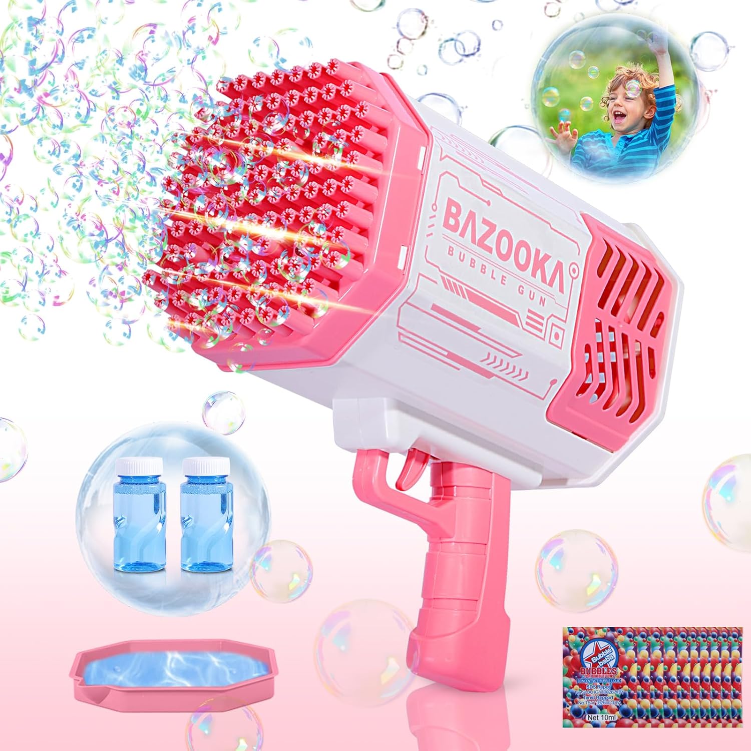 Amazon.com: Bubble Gun, Bazooka Bubble Machine Gun with Bubble Solution ...