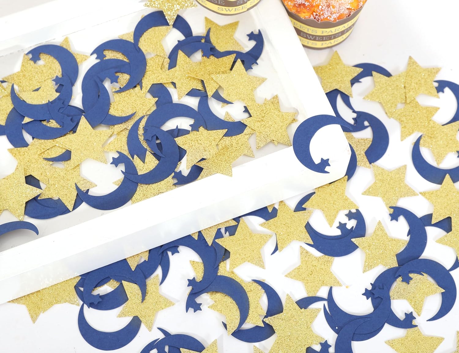 Amazon.com: Gold Star and Moon Confetti - Celestial Birthday Party ...