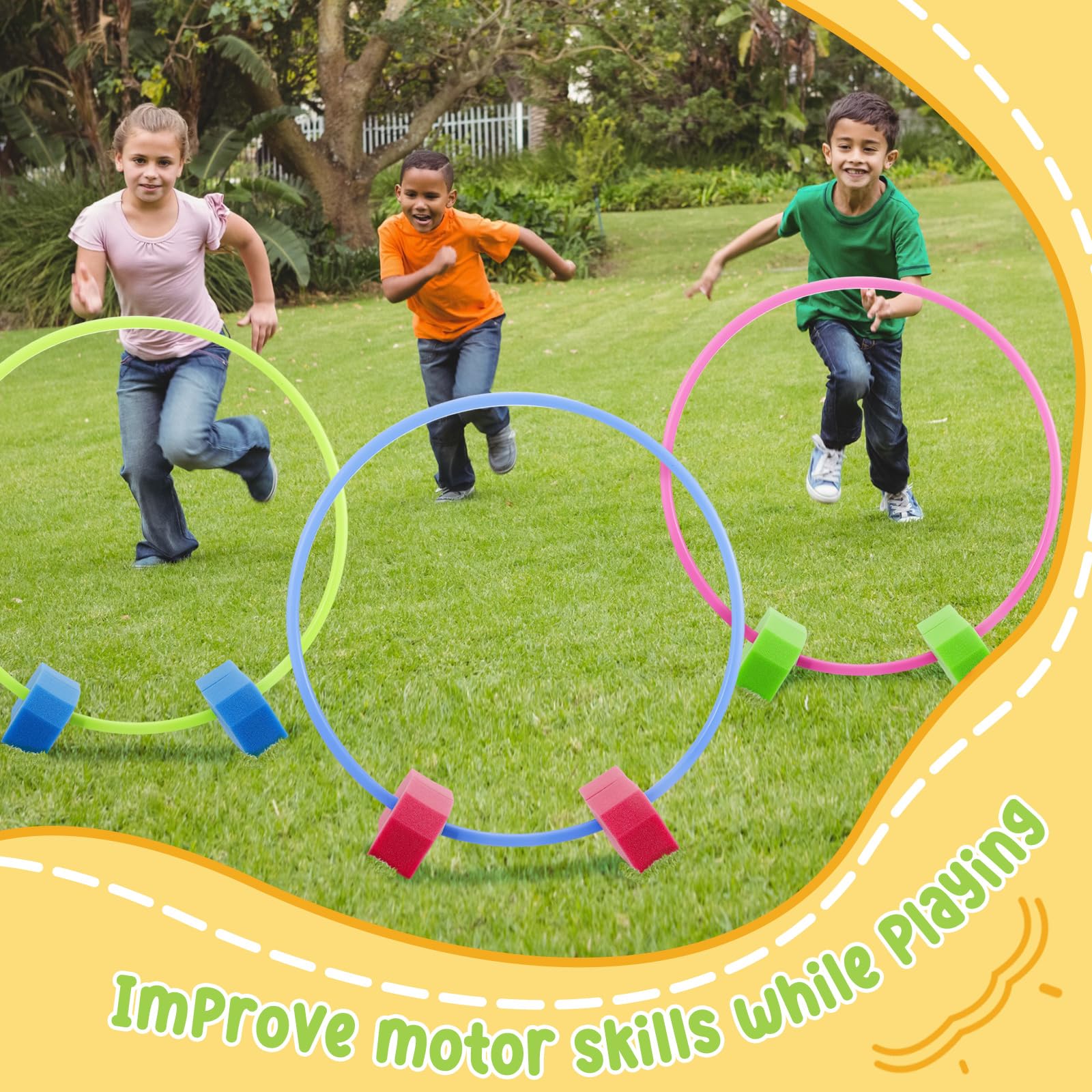 Snapklik.com : Poen Set Of 6 Sponge Hoop Holders Obstacle PE Equipment ...