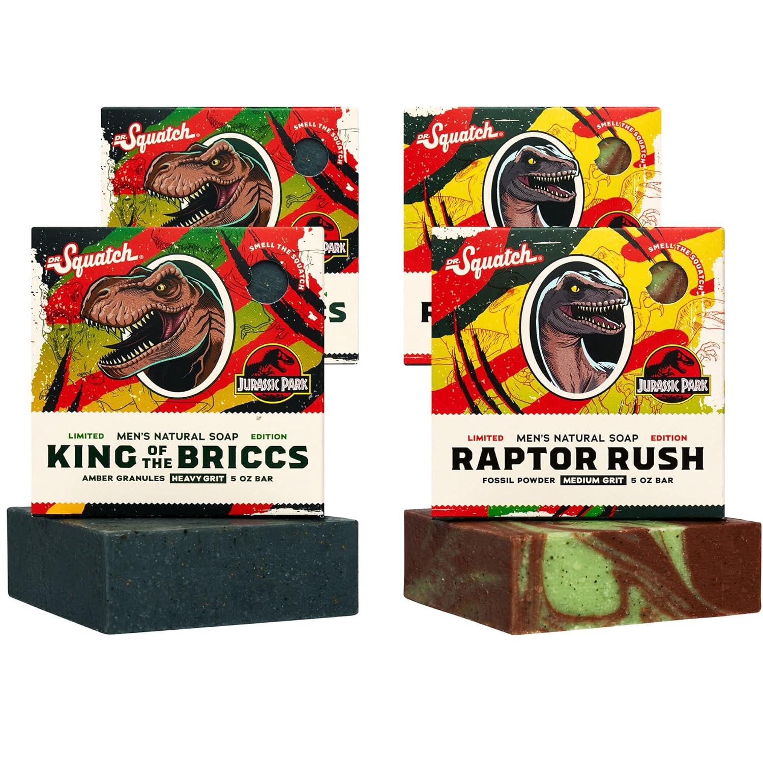 Amazon.com : Dr. Squatch Jurassic Park Collection Men's Natural Soap ...