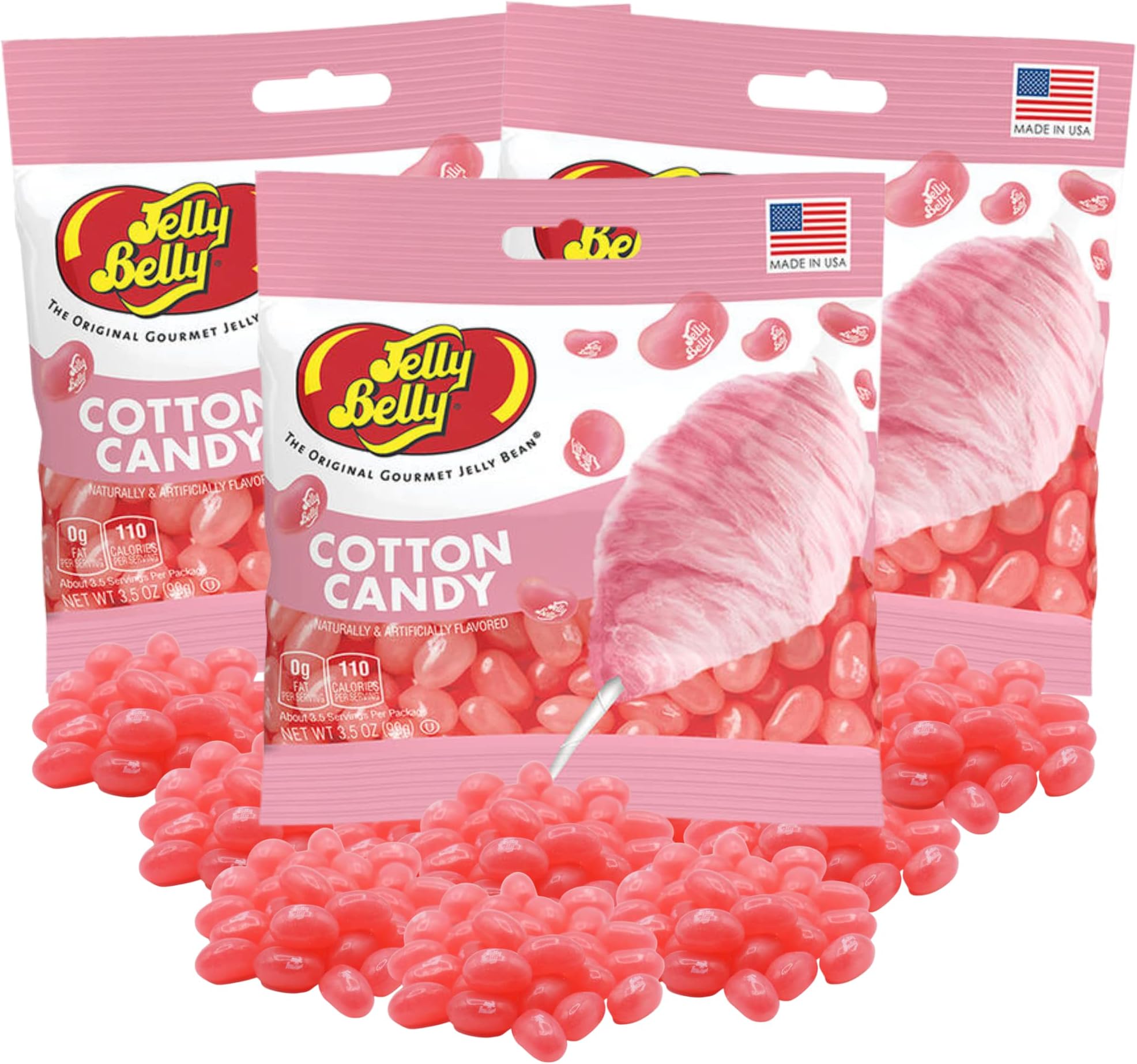 Amazon.com : Jelly Bean Cotton Candy Flavored Beans, Pink Carnival ...
