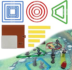 Byhoo 16 PCS DND Spell AOE Damage Template Set, Semi-Transparent ...