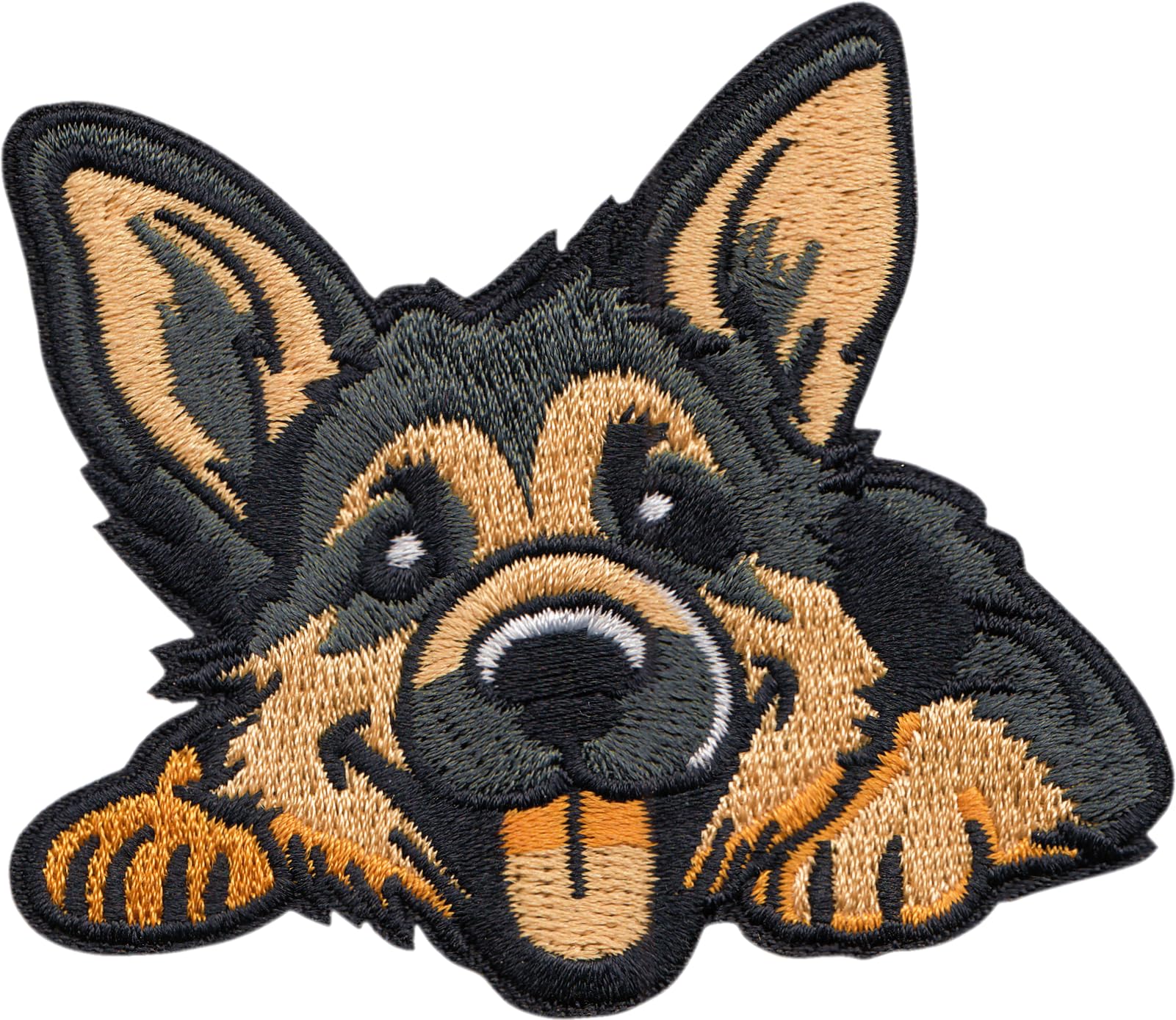 Amazon.com: Dog - Cute German Shepherd Pup - Embroidered Iron on Patch ...