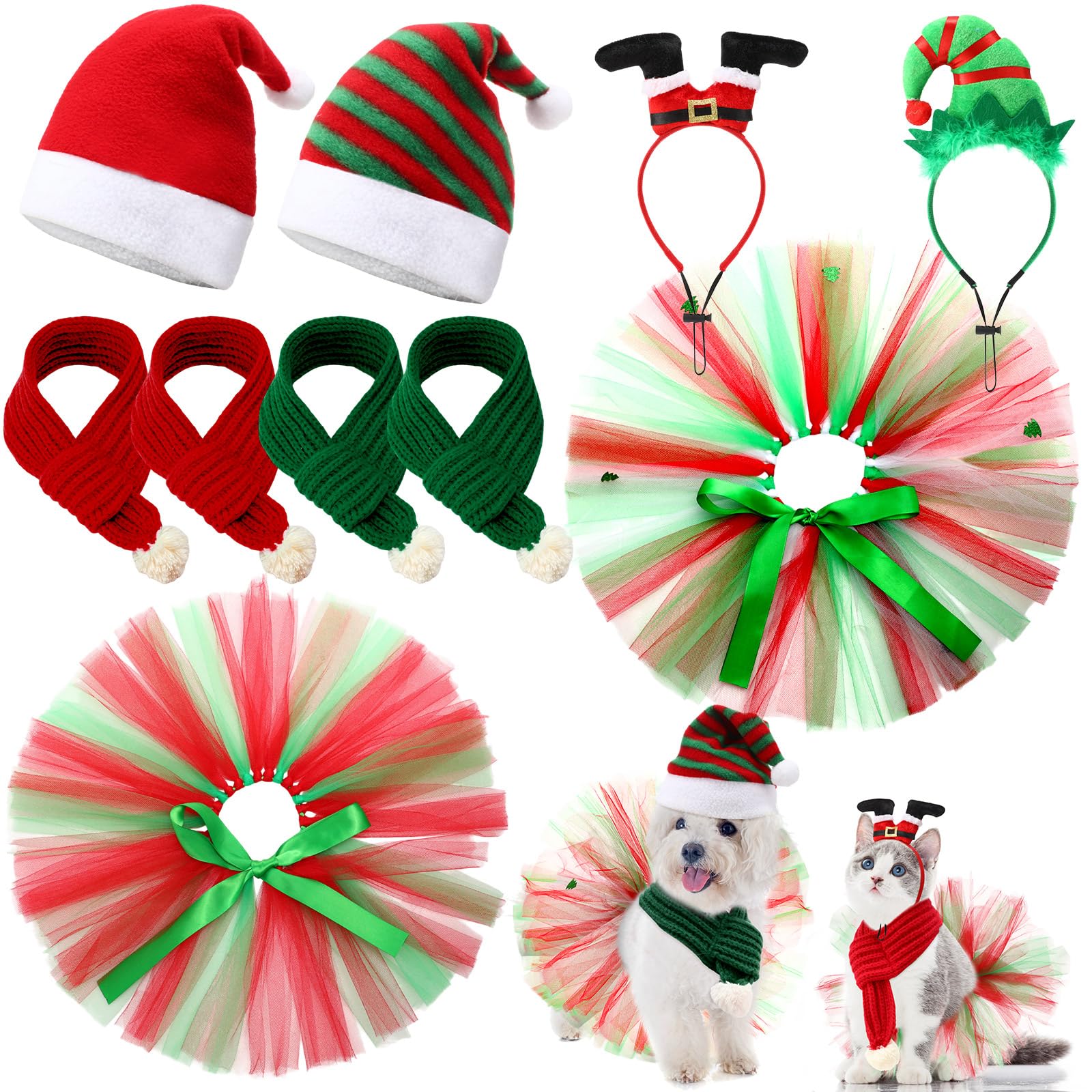 Amazon.com : Mumucove 10 Pcs Dog Christmas Costume Set Adjustable Dog ...