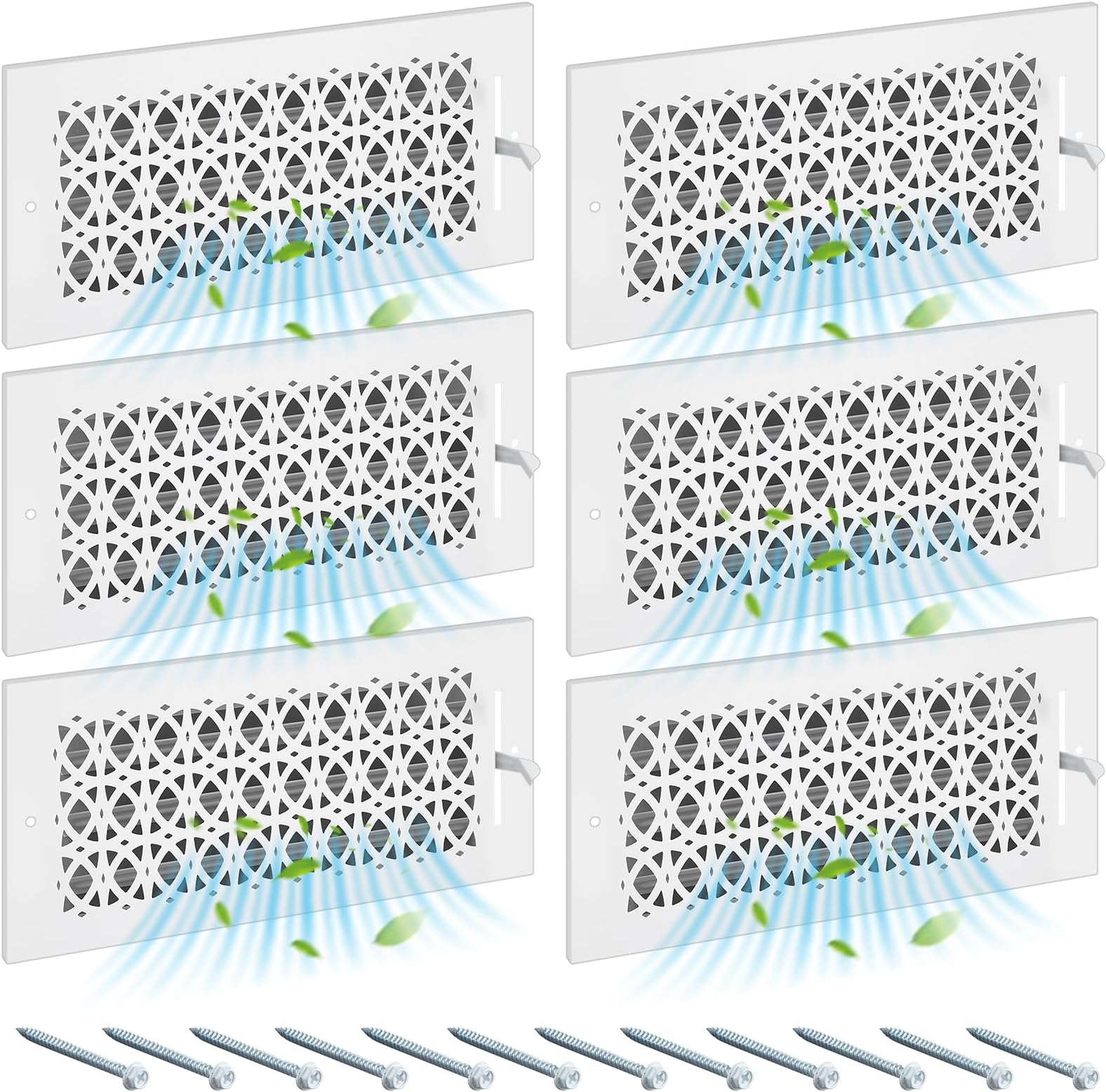 Decor Grates S610W-WH Scroll Design Wall/Ceiling Register, 6x10 Inches ...