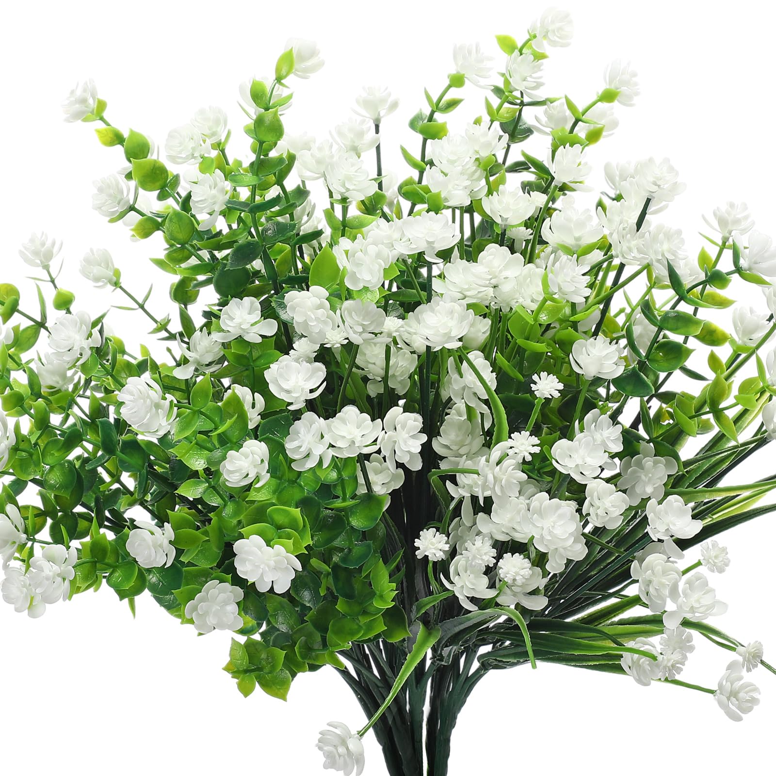 WILLBOND 12 Bundles Artificial Flowers Outdoor, UV Resistant Faux ...