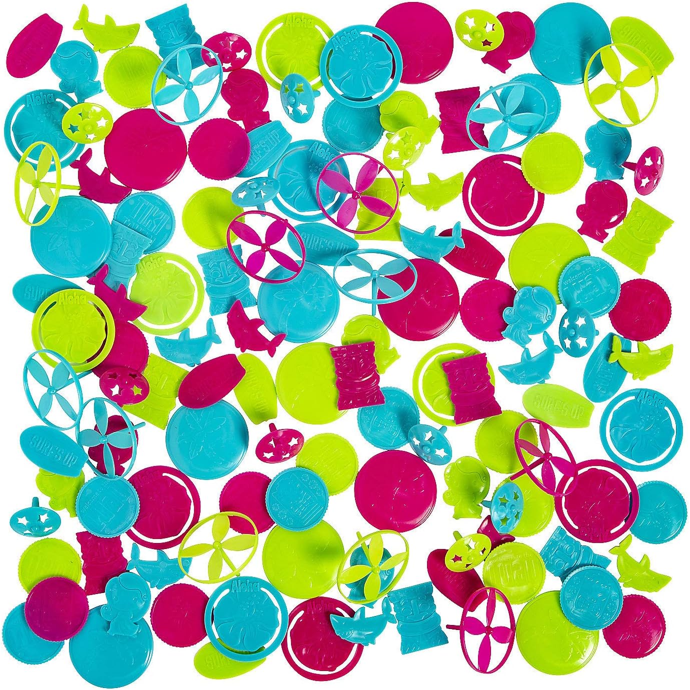 Amazon.com: Fun Express Mini Luau Toy Assortment - Plastic Toys for ...