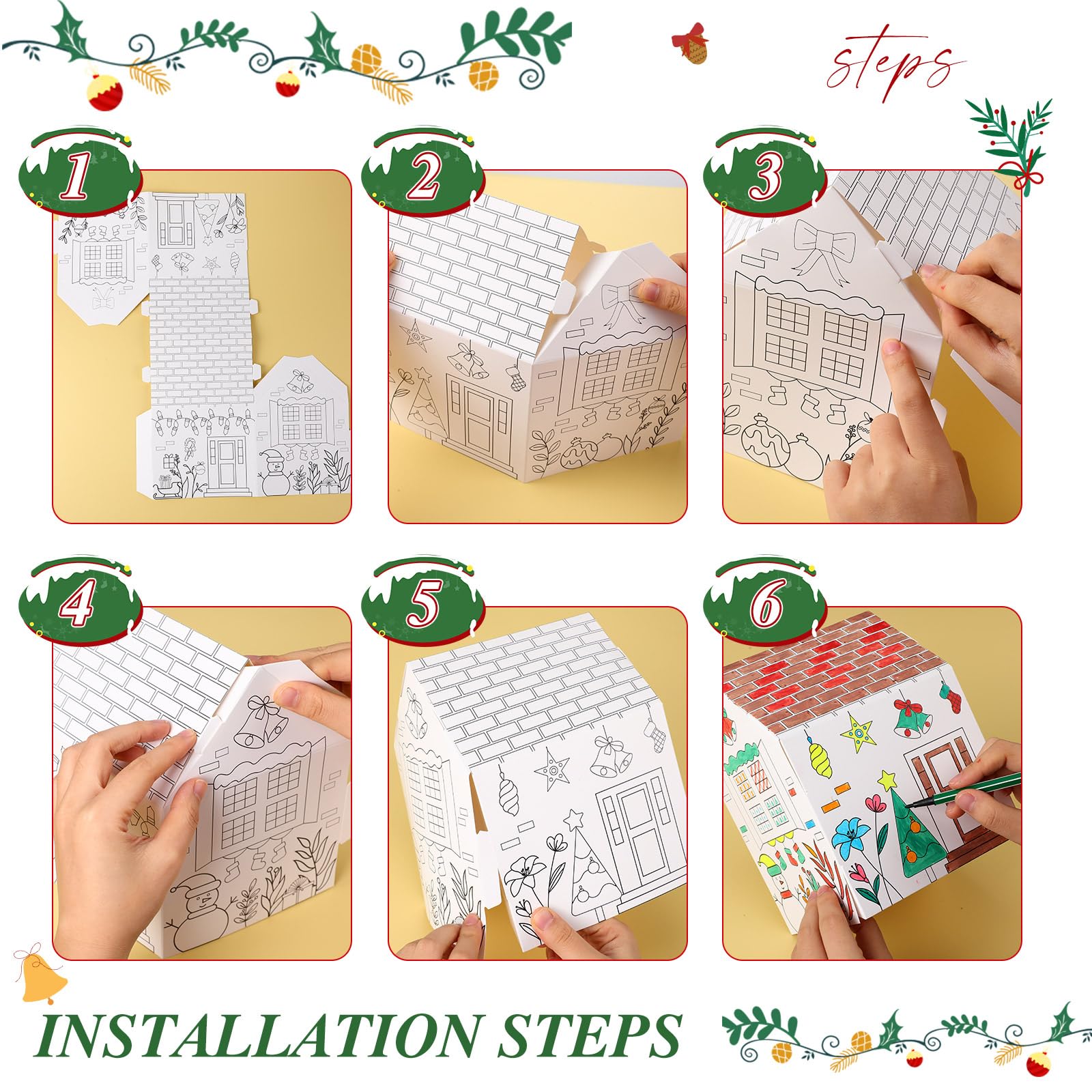 Parent Child Christmas Activity Thyle 9 Sets Christmas Cardboard ...