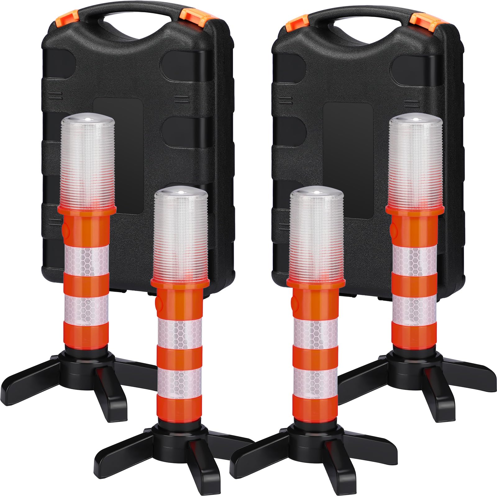Amazon.com: Leumoi 4 Pcs Emergency Road Flares Kit LED Roadside Flares ...