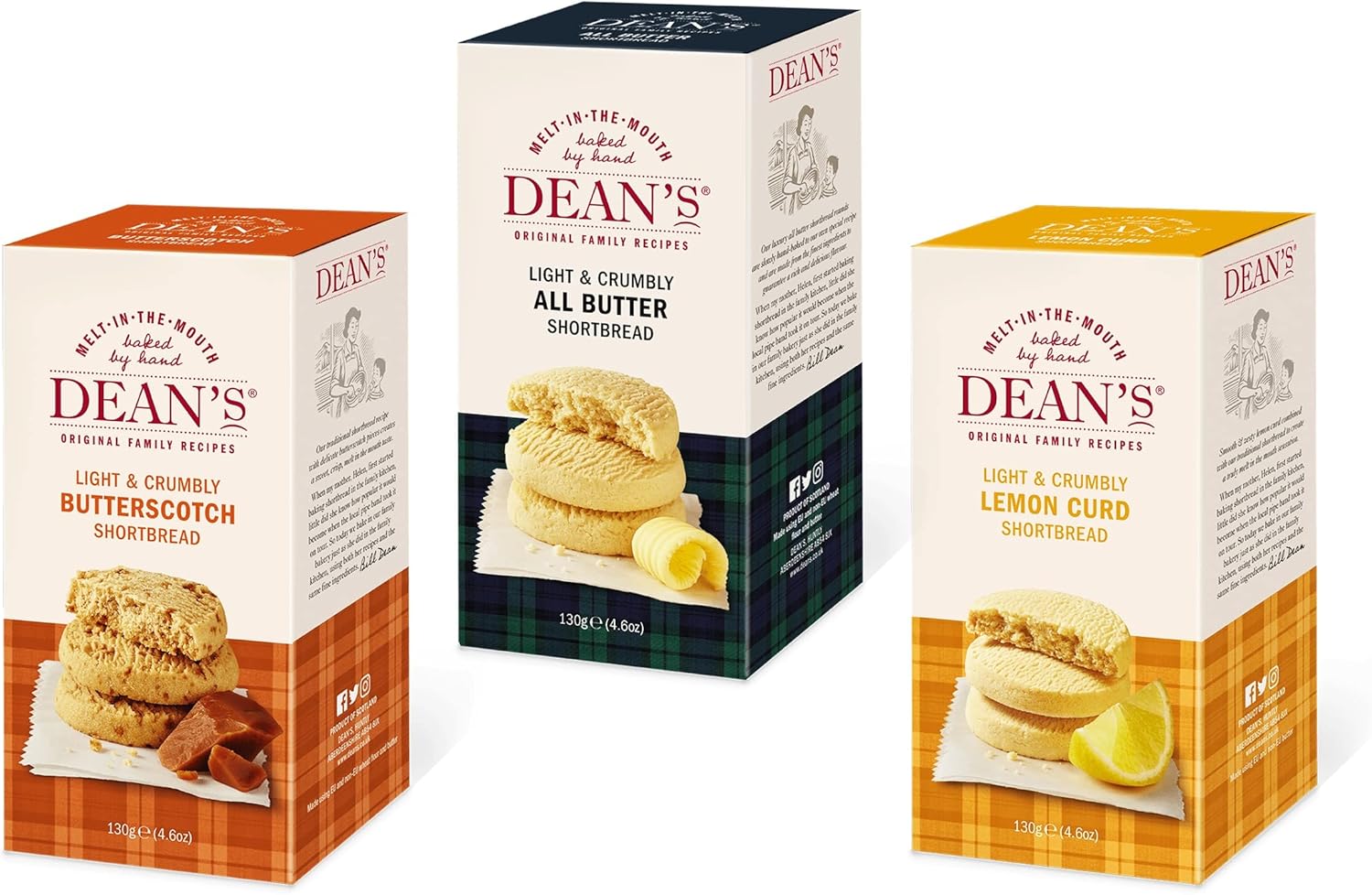 Dean's Light & Crumbly Shortbread Rounds Selection - All Butter ...