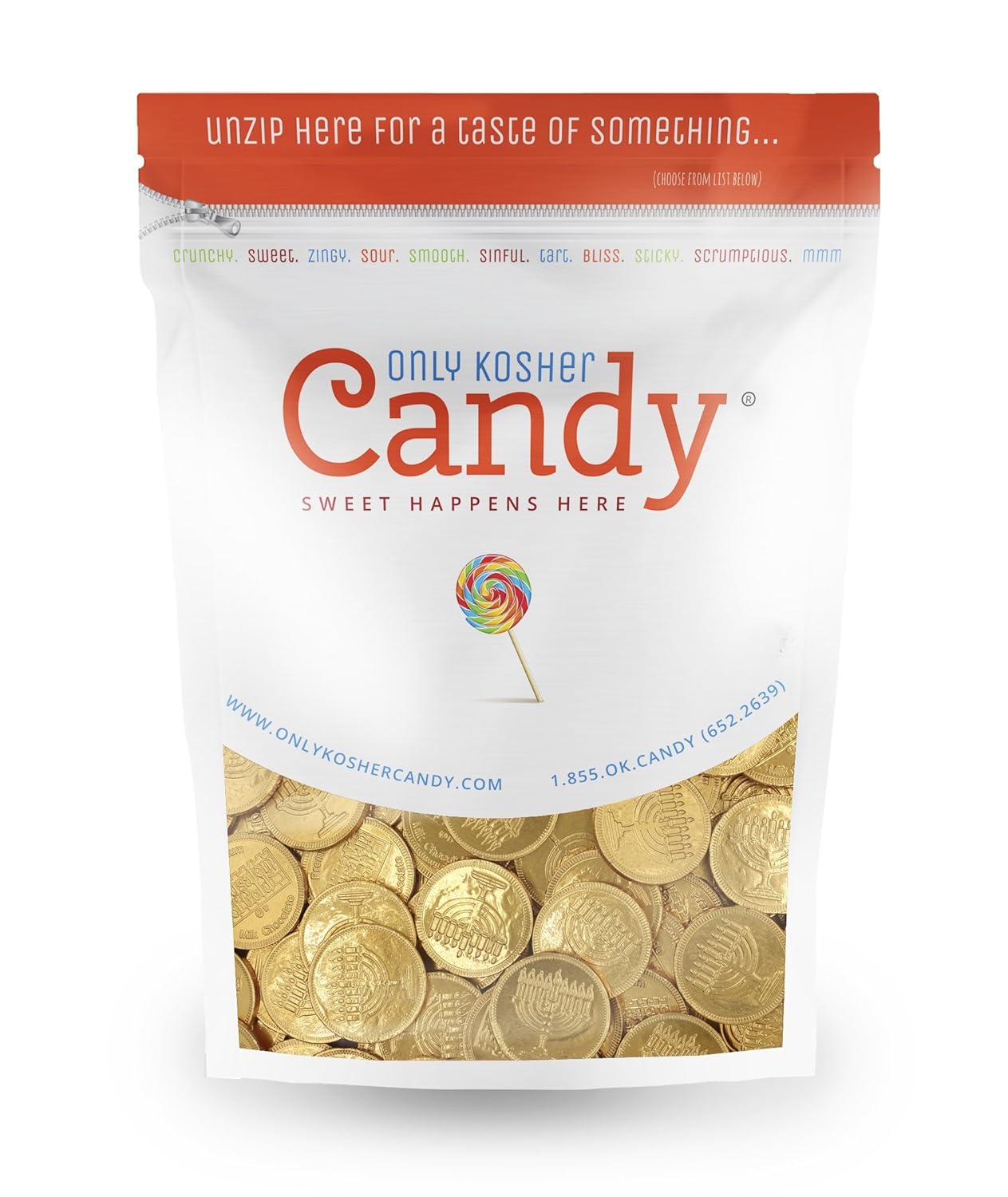 Amazon.com: Only Kosher Candy Bulk Kosher Nut Free Dairy Hanukkah Gelt ...