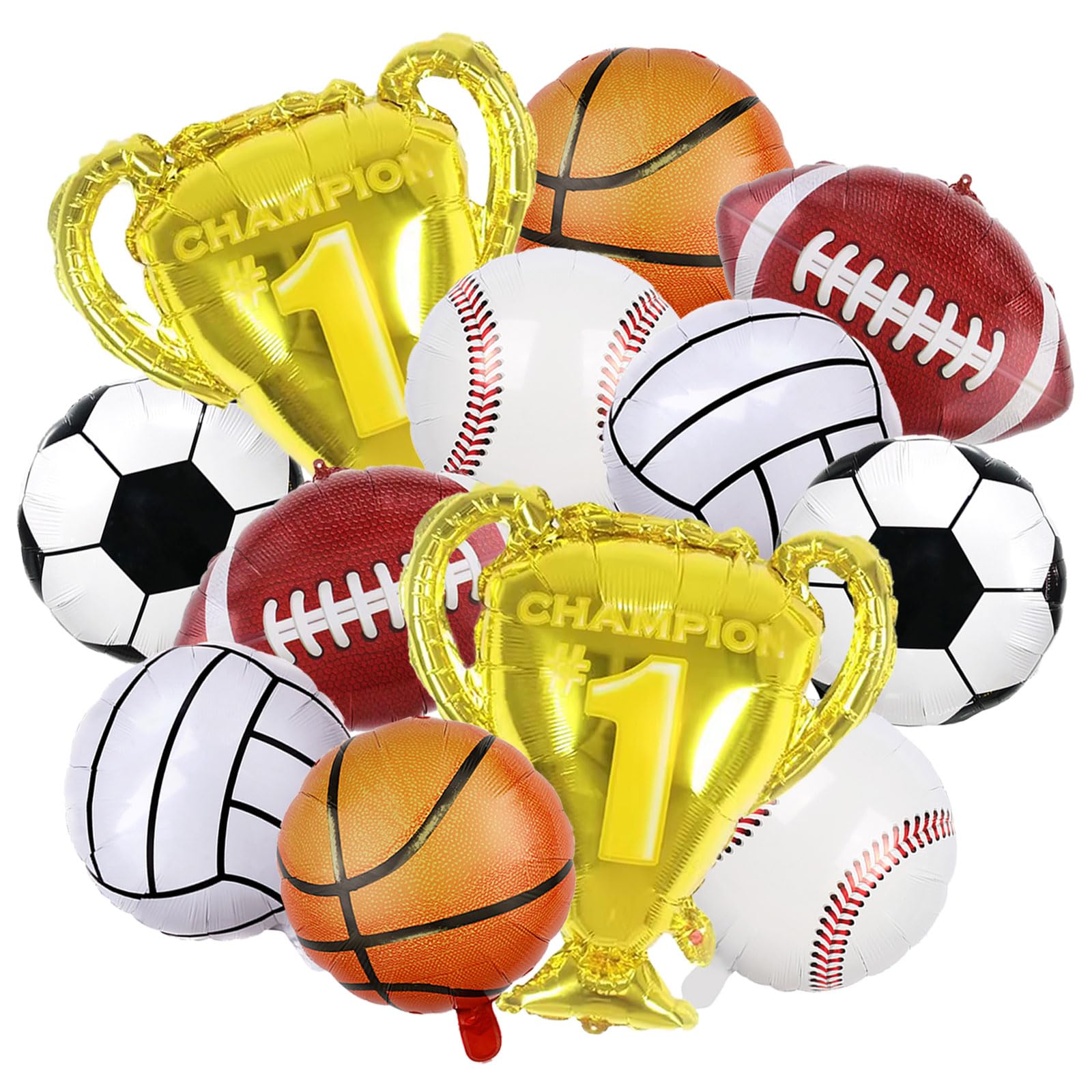 Snapklik.com : 12 Pieces Sports Balloons Baseball Basketball Football ...