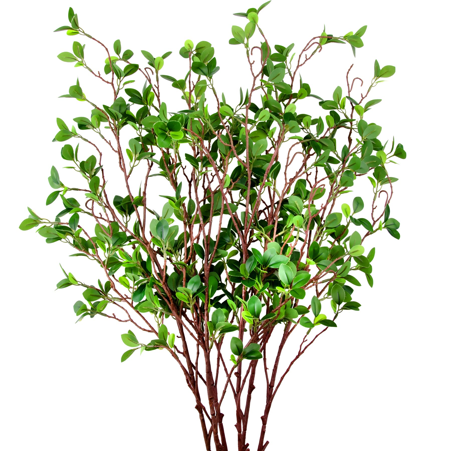 Amazon.com: AUSTOR 6 Packs 45" Artificial Ficus Stems Faux Green Stems ...