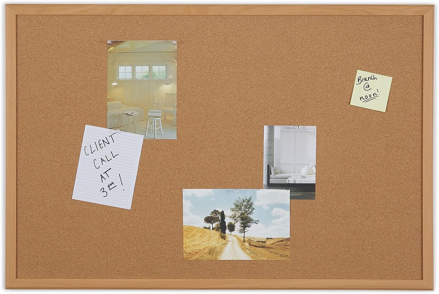 Amazon.com: Quartet Cork Board, Bulletin Board, 4' x 3' Corkboard, Oak ...