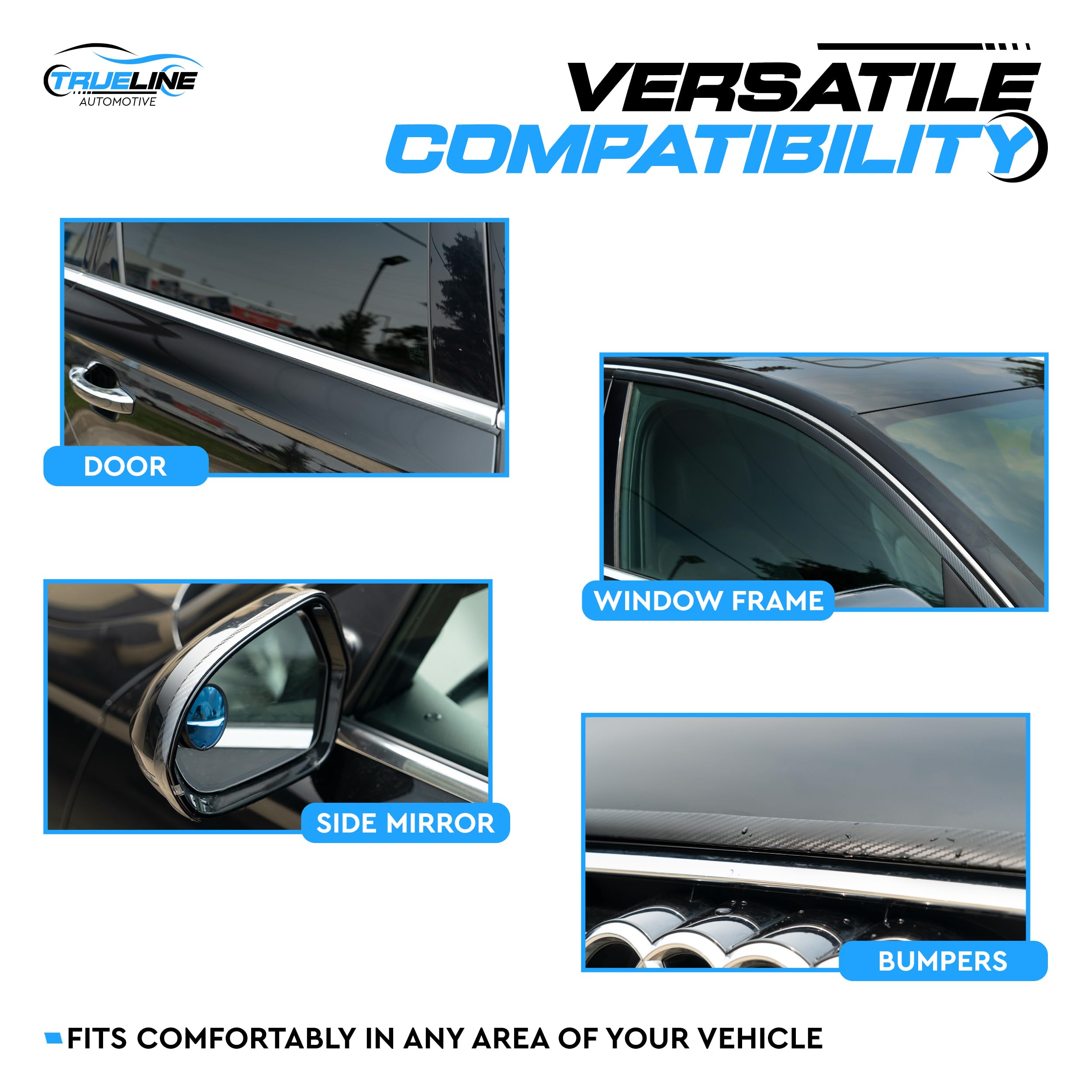 Snapklik.com : True Line Automotive 3/4", 12 Feet Carbon Fiber Molding ...