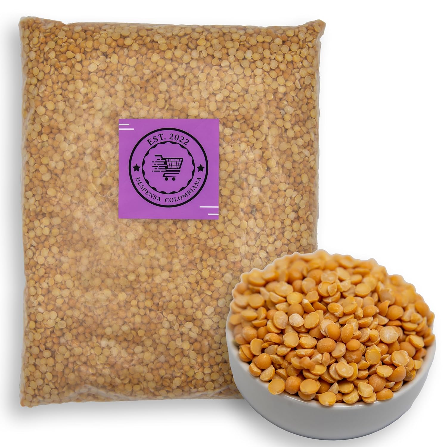 Amazon.com : 5 lbs Yellow Split Peas - Dried Guisantes Amarillos Bulk ...