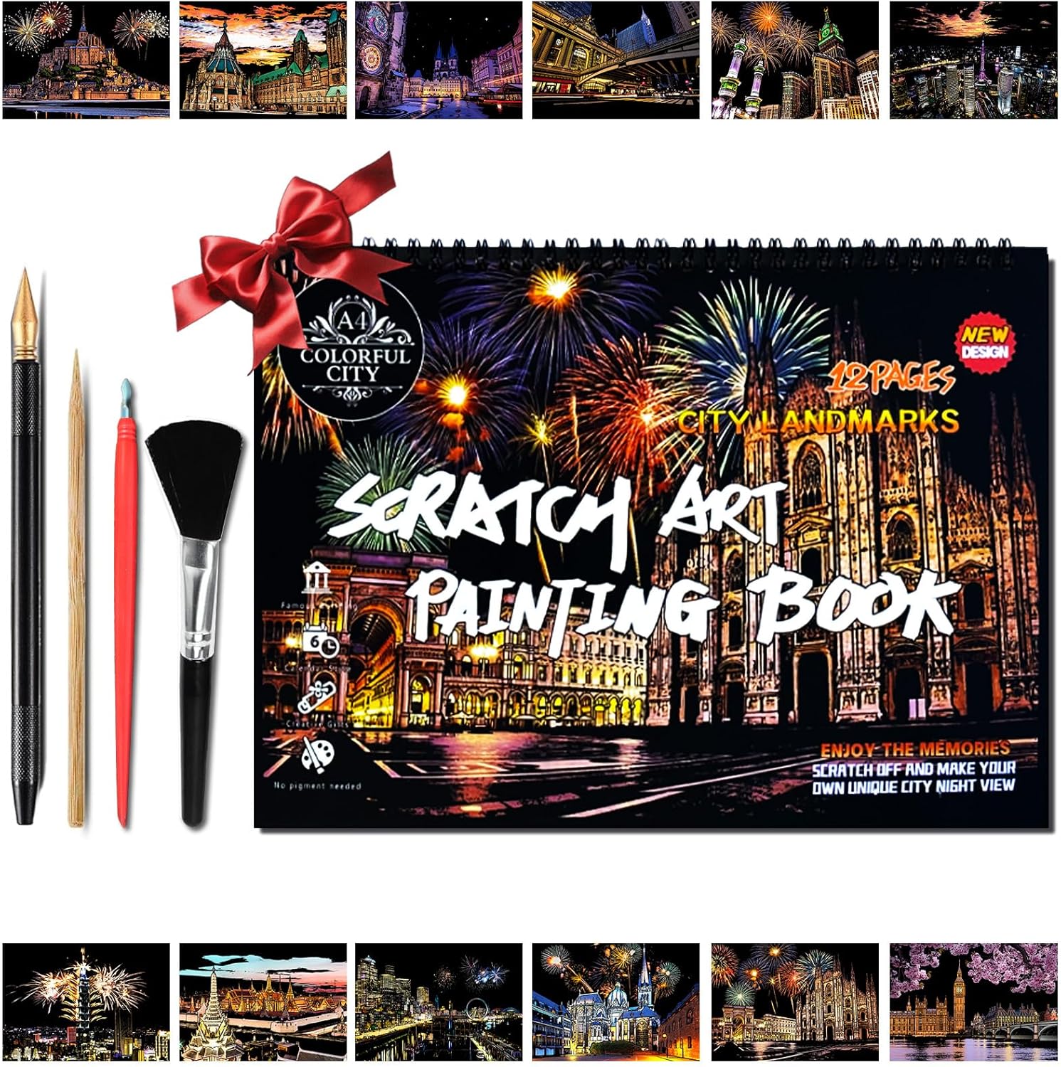 Amazon.com: Scratch Art Book for Adults,Scratch Painting Foil for ...