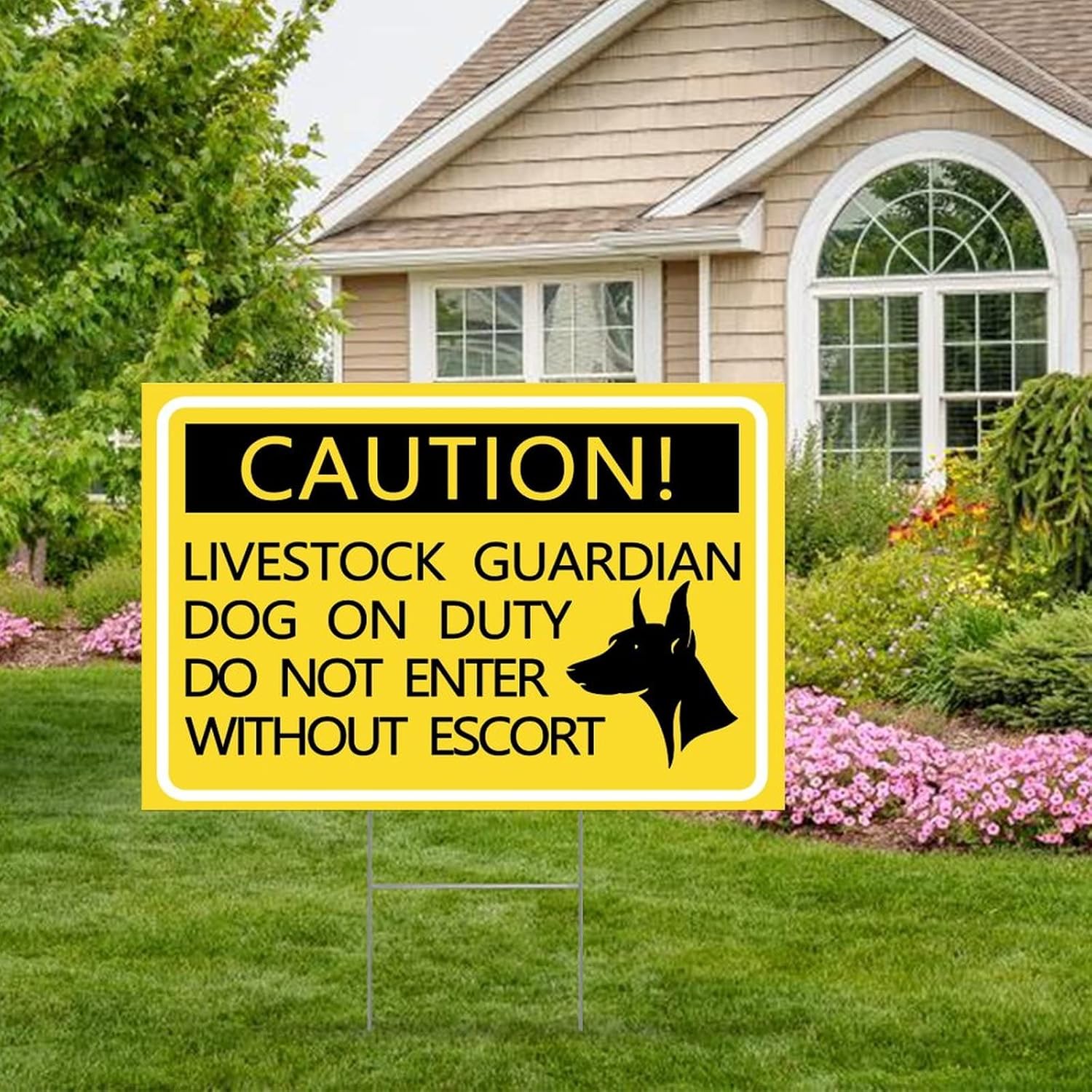 Amazon.com: JuneLucky Farmhouse Decorative Yard Sign 12x18 Notice ...