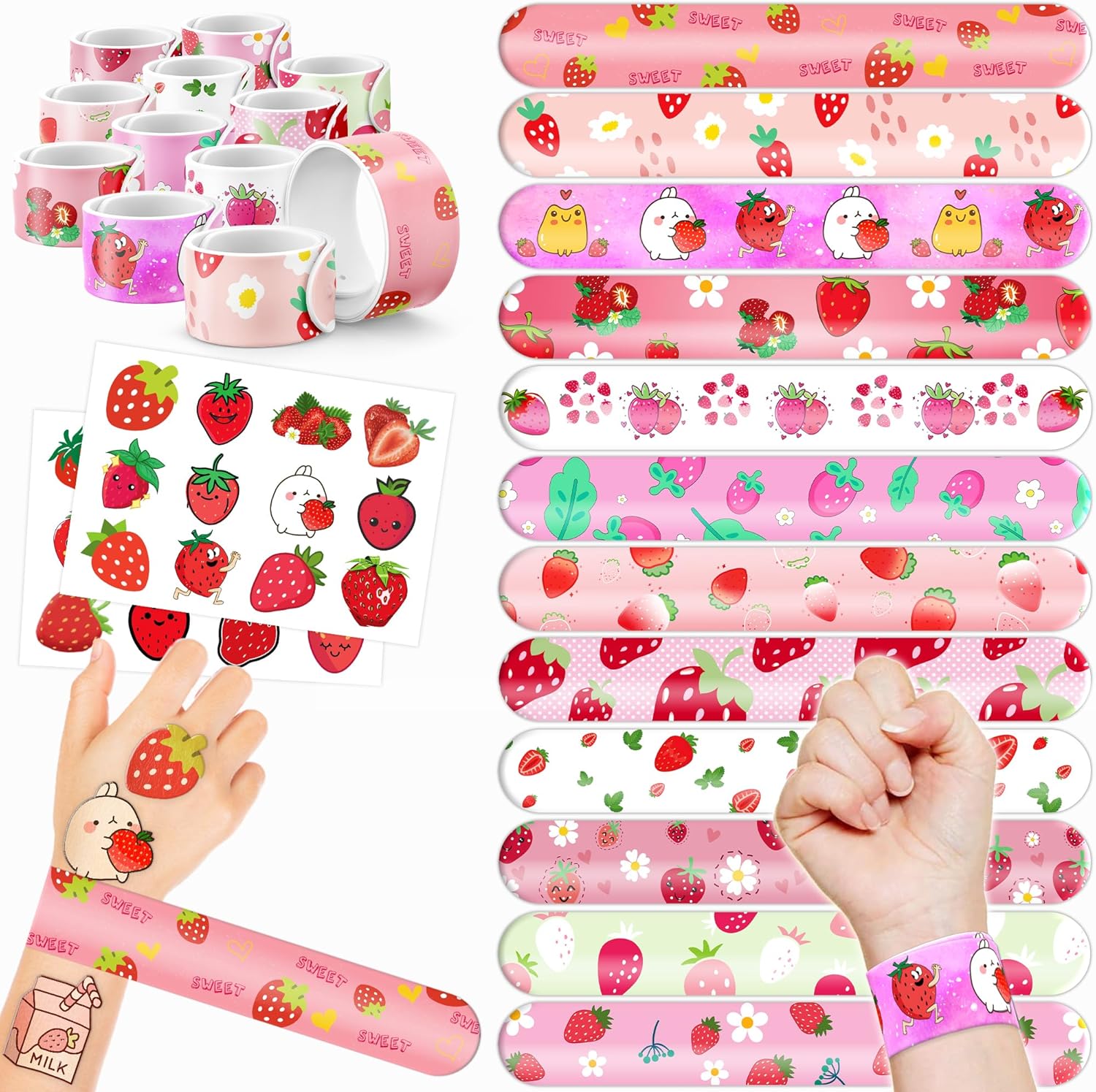Amazon.com: Generic 48PCS Strawberry Party Favors - 24PCS Tattoos ...