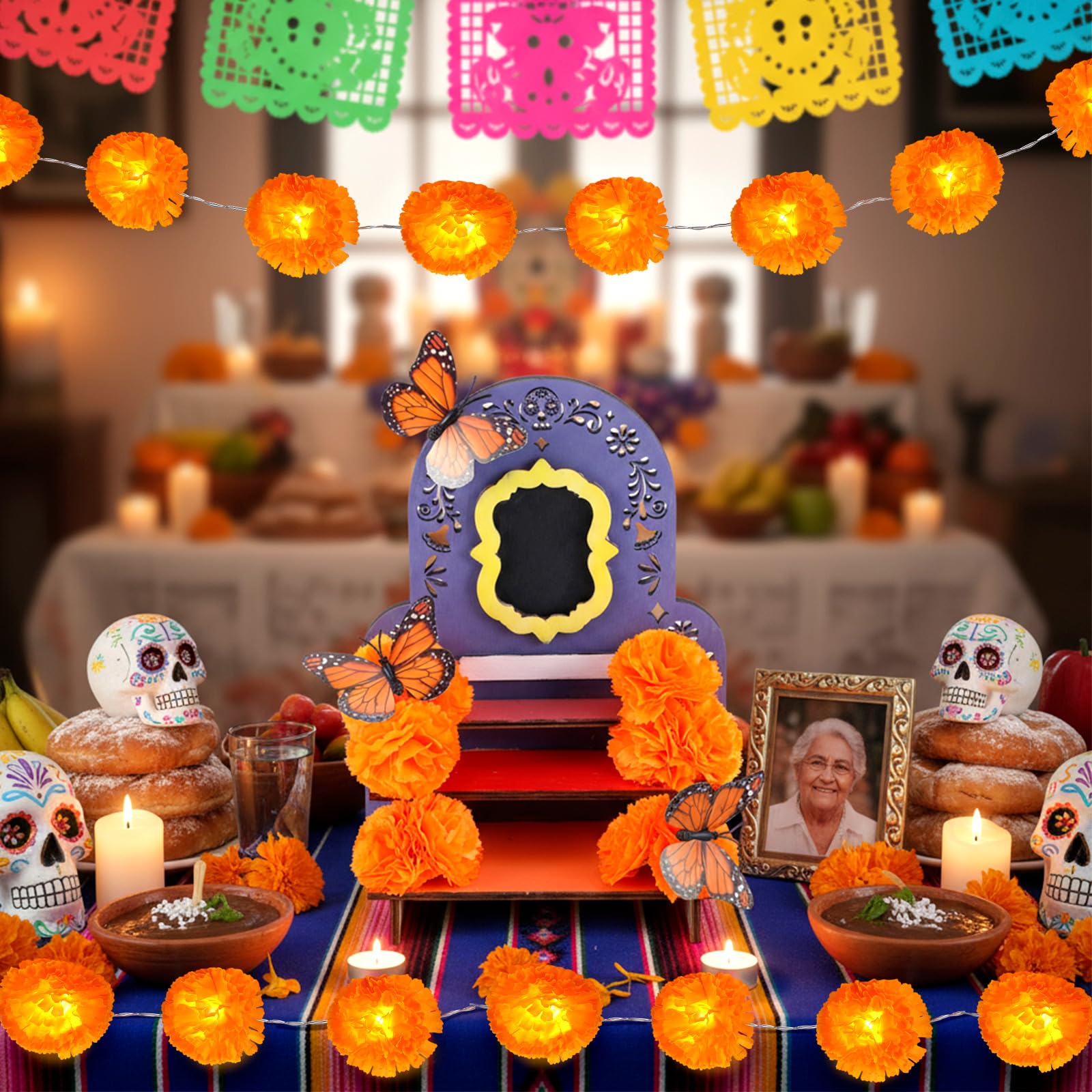 Snapklik.com : Colingmill 34 Pcs Dia De Los Muertos Decorations Day Of ...