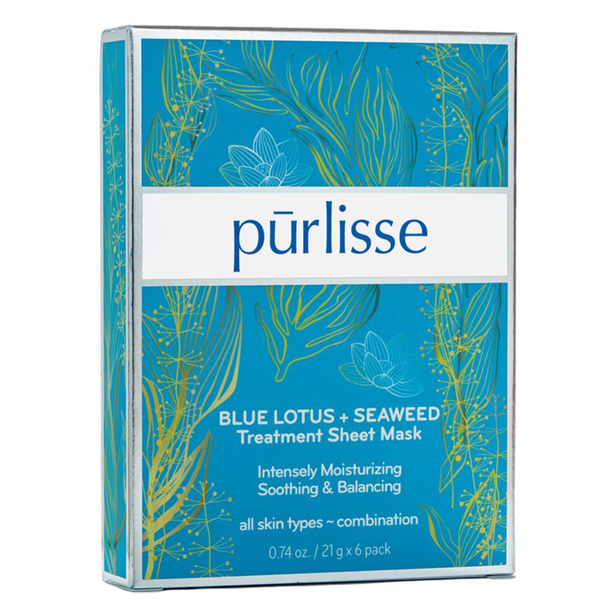Purlisseblue Lotus And Seaweed Anti Aging Face Mask Natural Korean ...