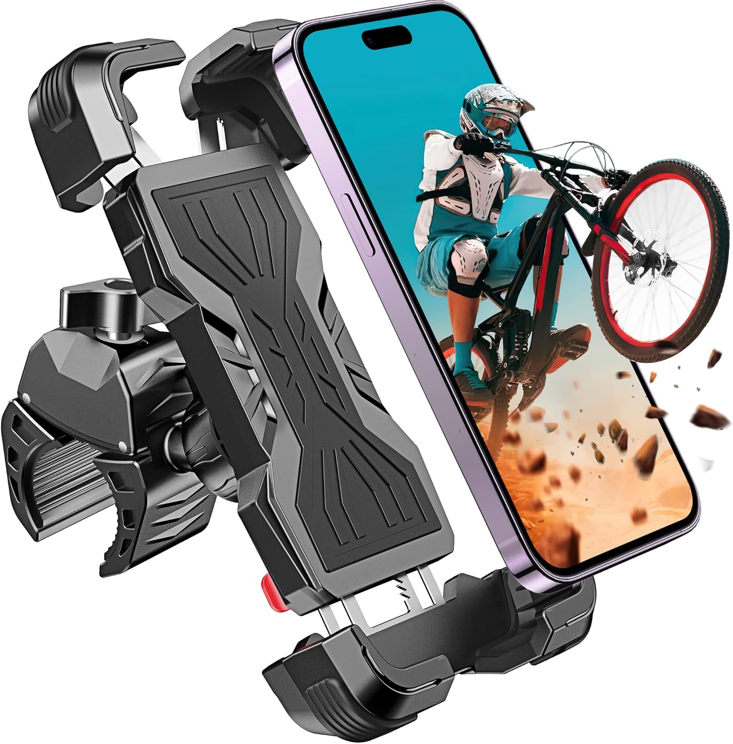 Amazon.com: ILAOLIU Motorcycle Phone Mount, All-Round Adjustble Bike ...