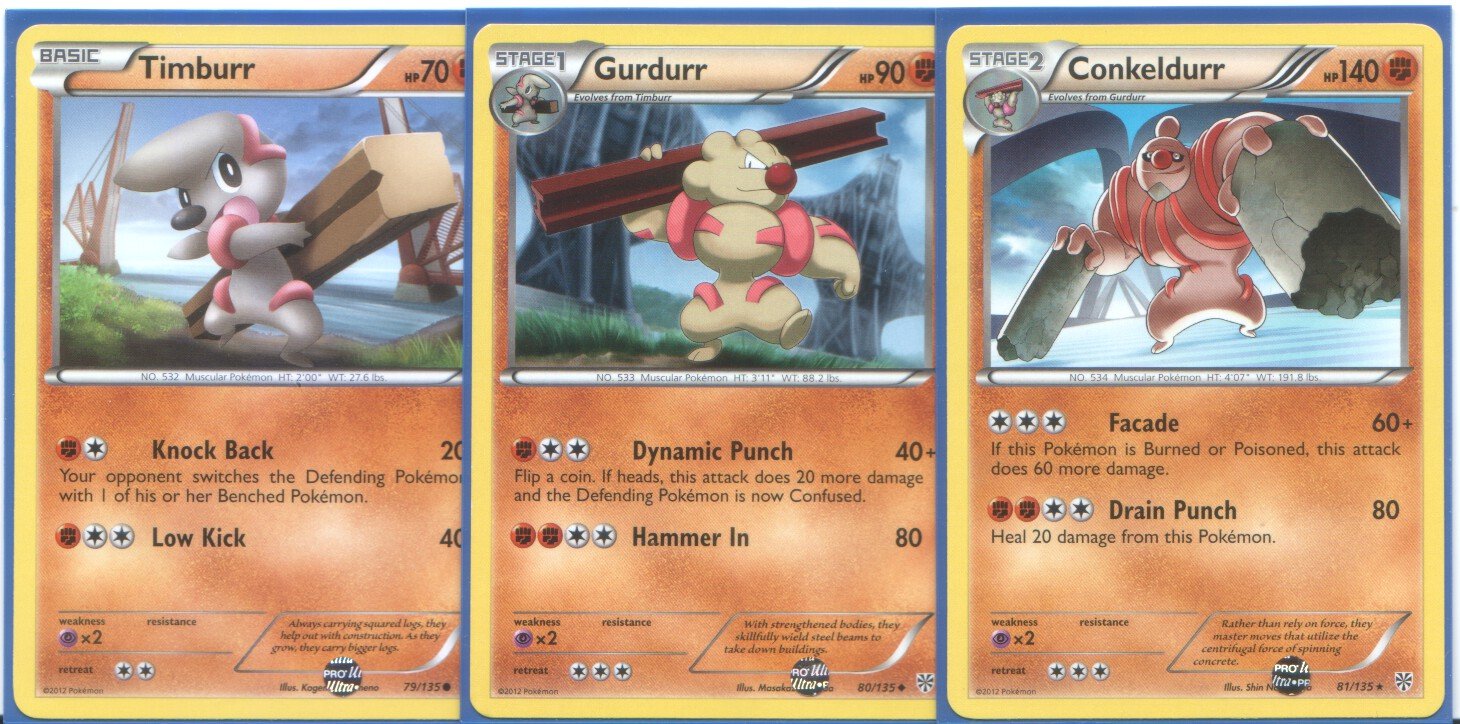 Pokemon Timburr Evolution