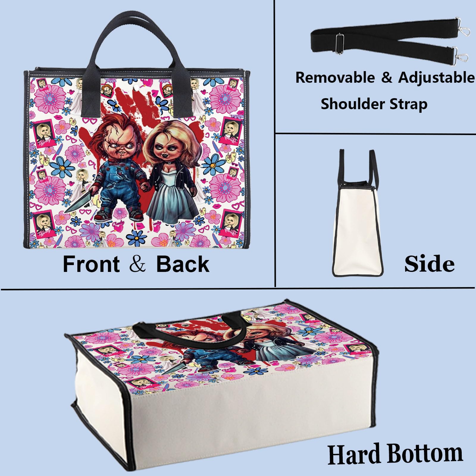 Snapklik.com : WZMPA Chucky Tote Bag Chucky Bride Fans Gift Horror ...
