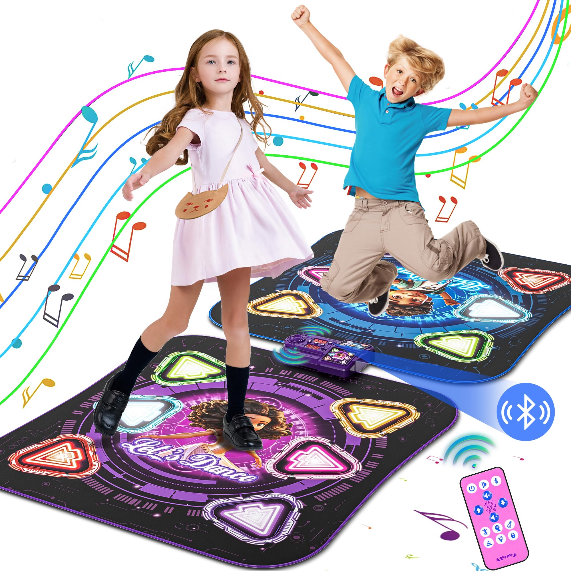 Amazon.com: Upgraded Dance Mat for Kids, Single & Double Players Mode ...