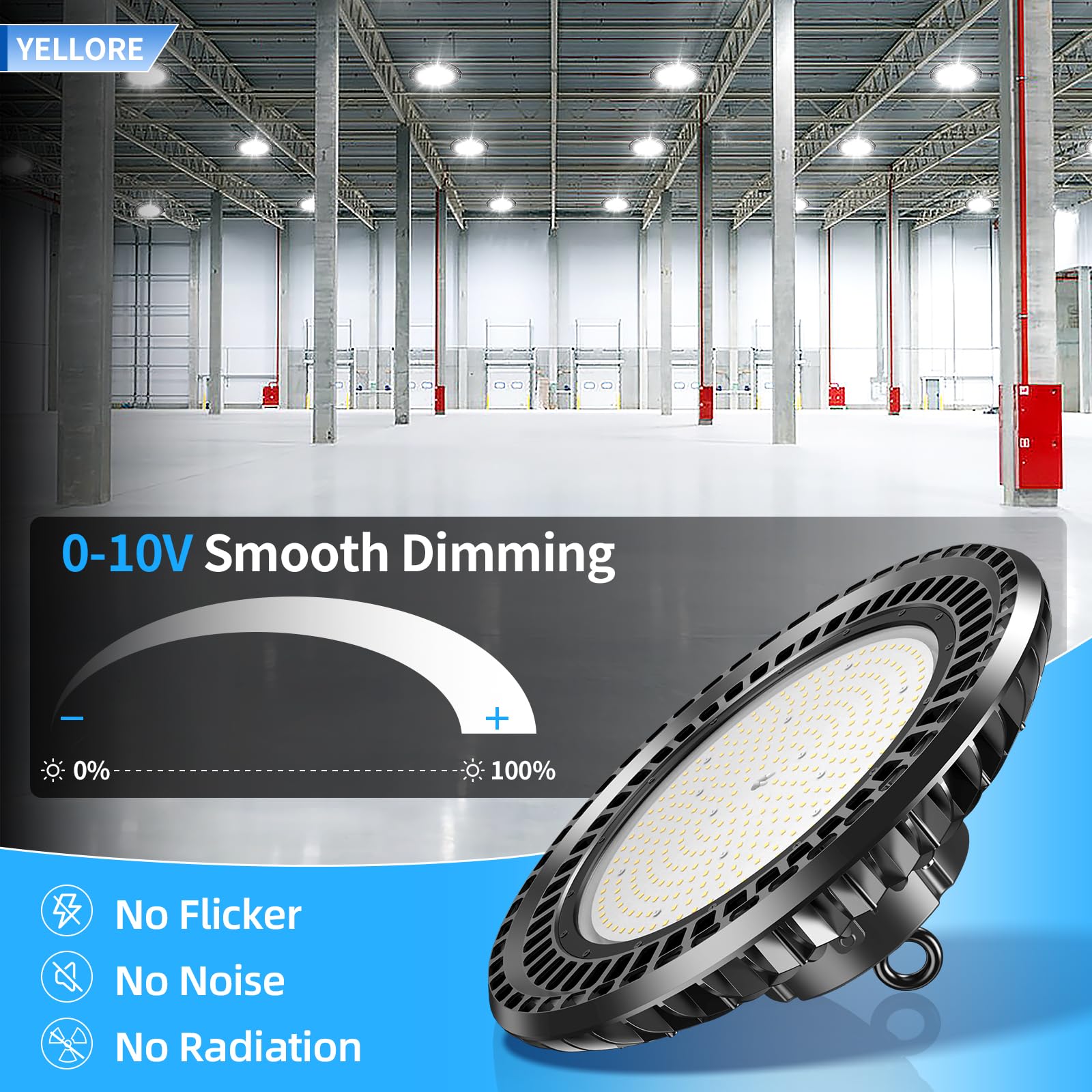 Snapklik.com : 6 Pack 400W LED High Bay Light 56000LM 5000K 120VAC UFO ...