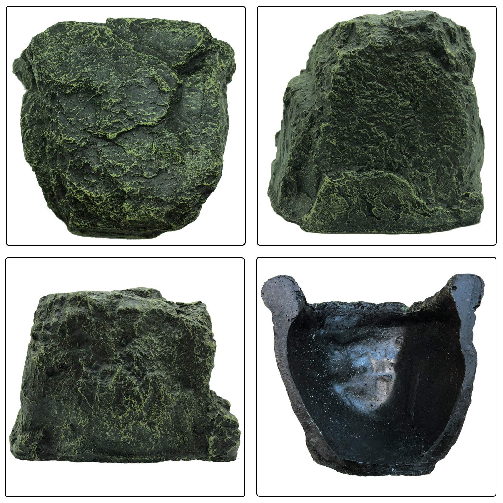 PINVNBY Large Reptile Hideout Cave,Resin Rock Hides Habitat Decor ...