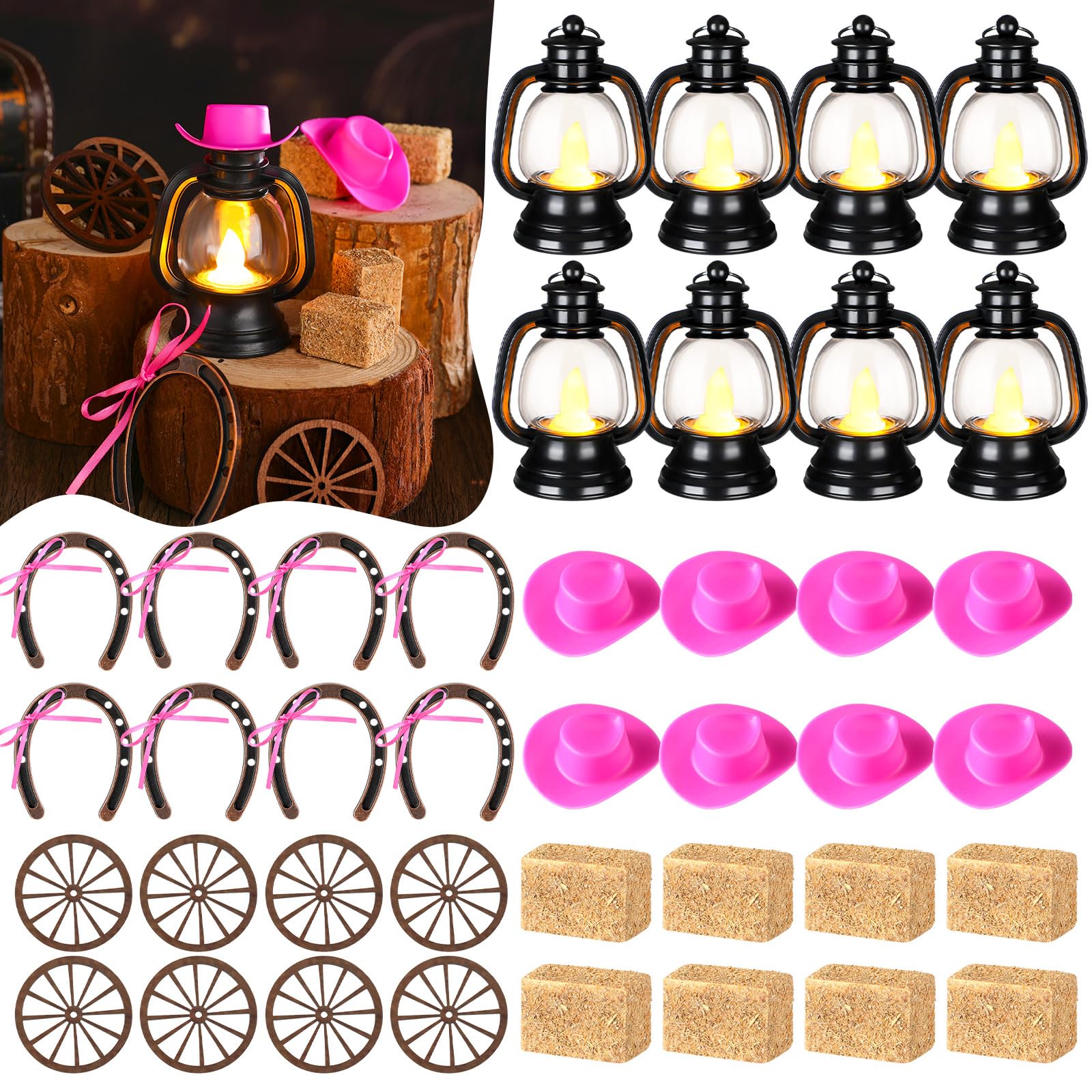 Amazon.com: Ferraycle 60 Pcs Cowboy Theme Party Decoration Western ...