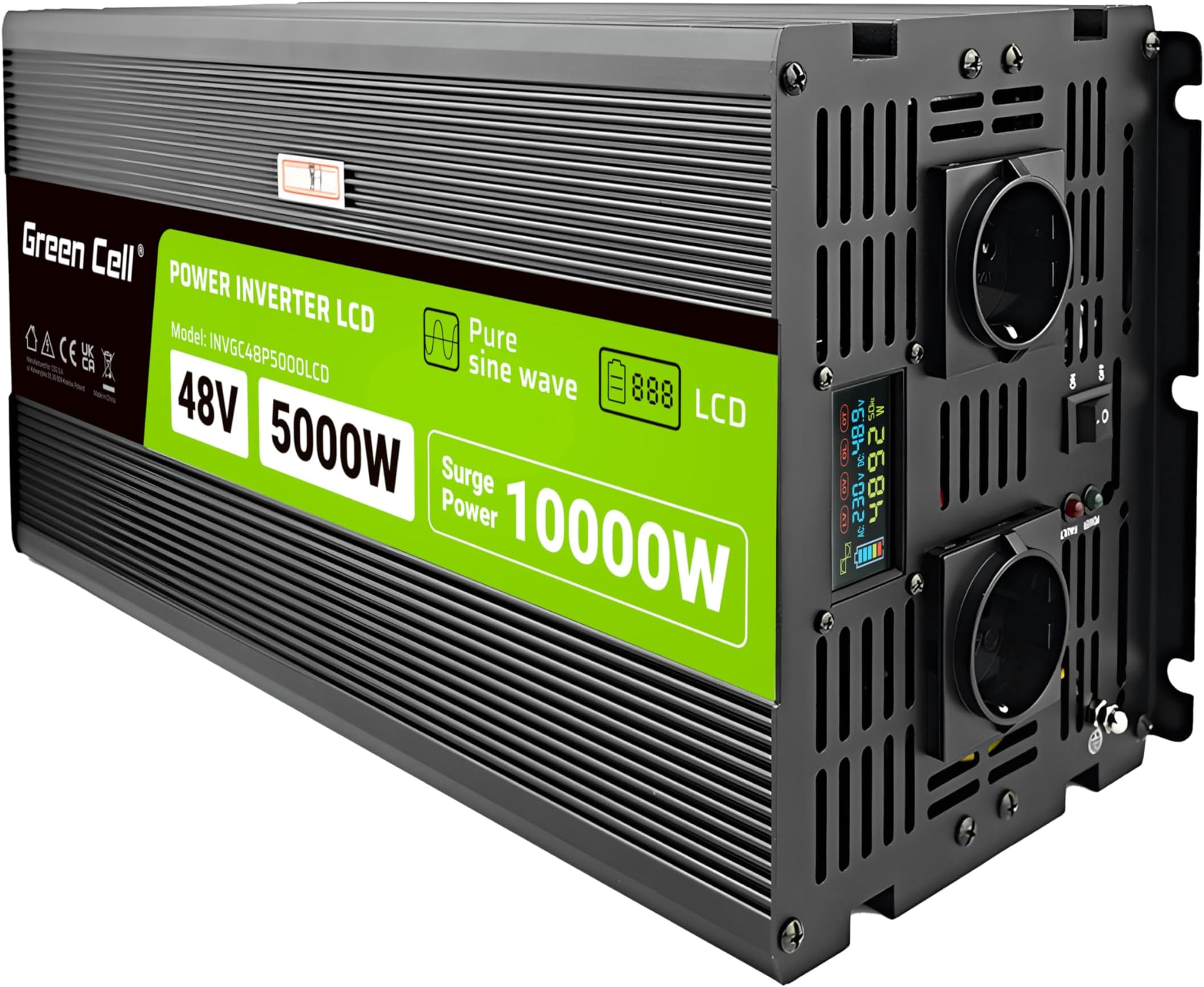 Convertitore di tensione LCD Green Cell 5000W/10000W 48V a 230V ...