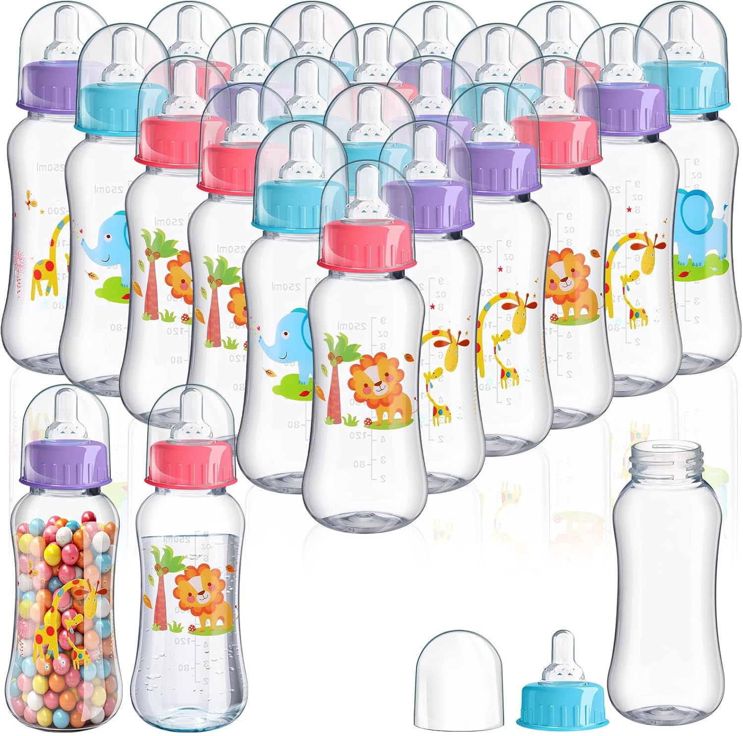Amazon.com: Norme 24 Pcs Baby Bottles Bulk for Baby Shower Game 9.5 oz ...