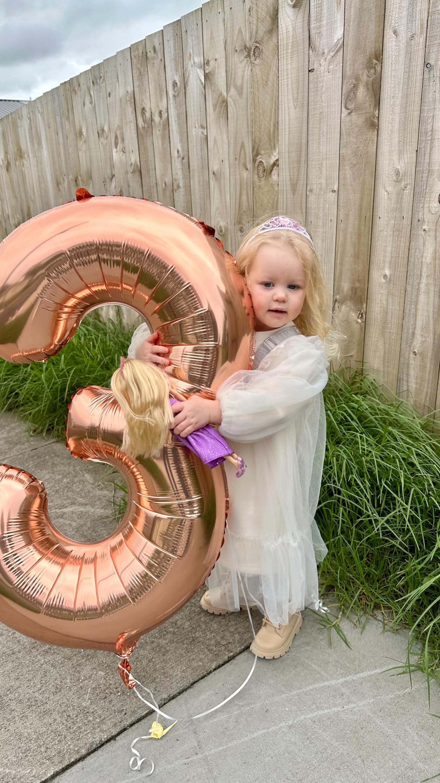 Snapklik.com : Rose Gold Number 3 Balloon 40 Inch, 3 Balloon Number ...