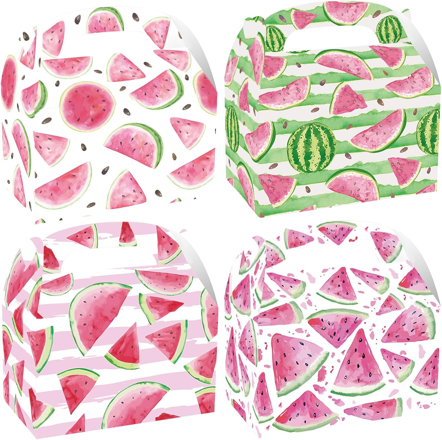 Amazon.com: CIEOVO 24 Pack Watermelon Party Cardboard Treat Box, Pink ...