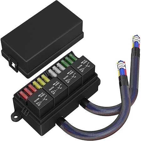 Amazon.com: Bussmann 15305-2-2-4 RTMR Dual Input Stud Fuse Relay Panel ...