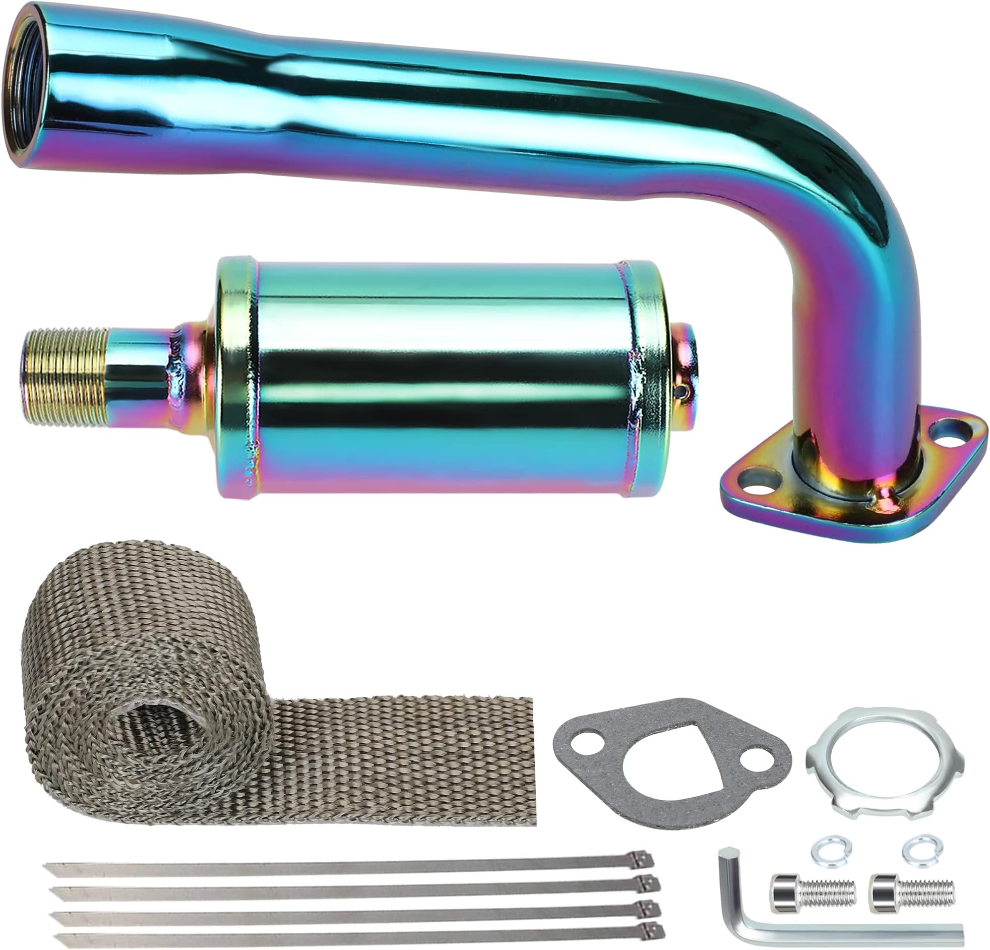 Amazon.com: FVRITO Thickened Colorful Exhaust Header Pipe Muffler with ...