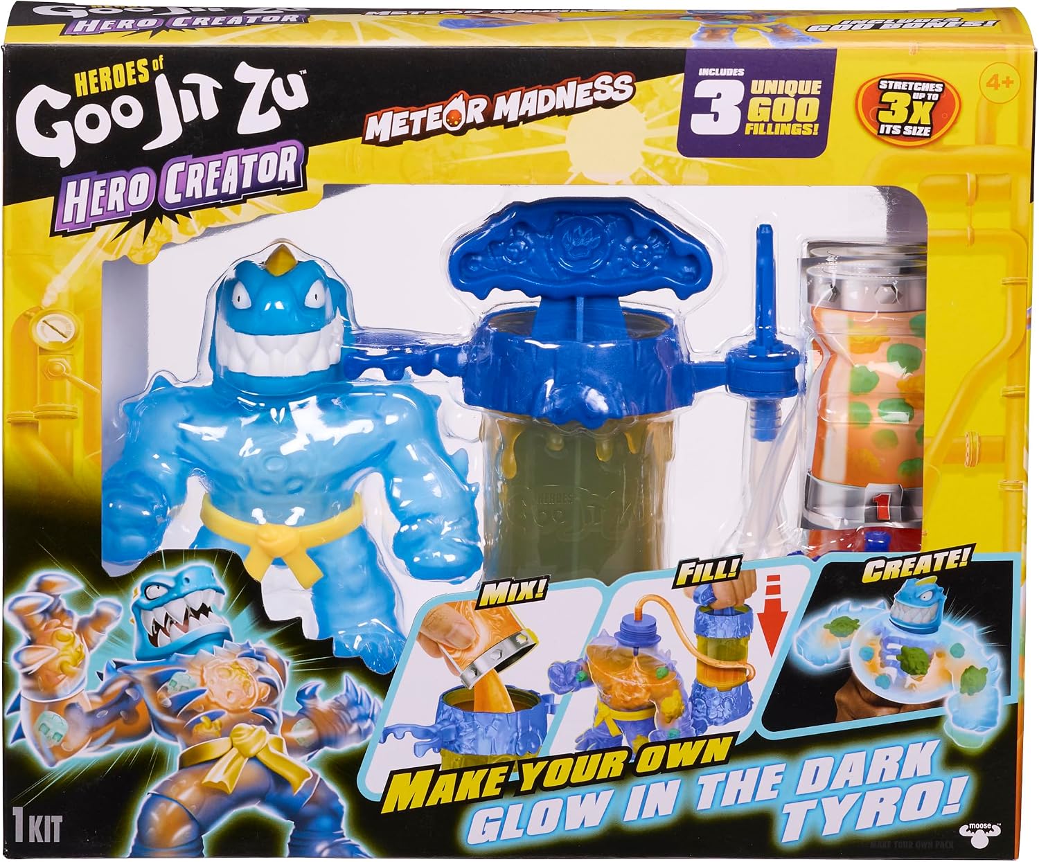 Heroes of Goo Jit Zu Hero Creator Tyro, With 3 Unique Goo Fillings, Mix ...